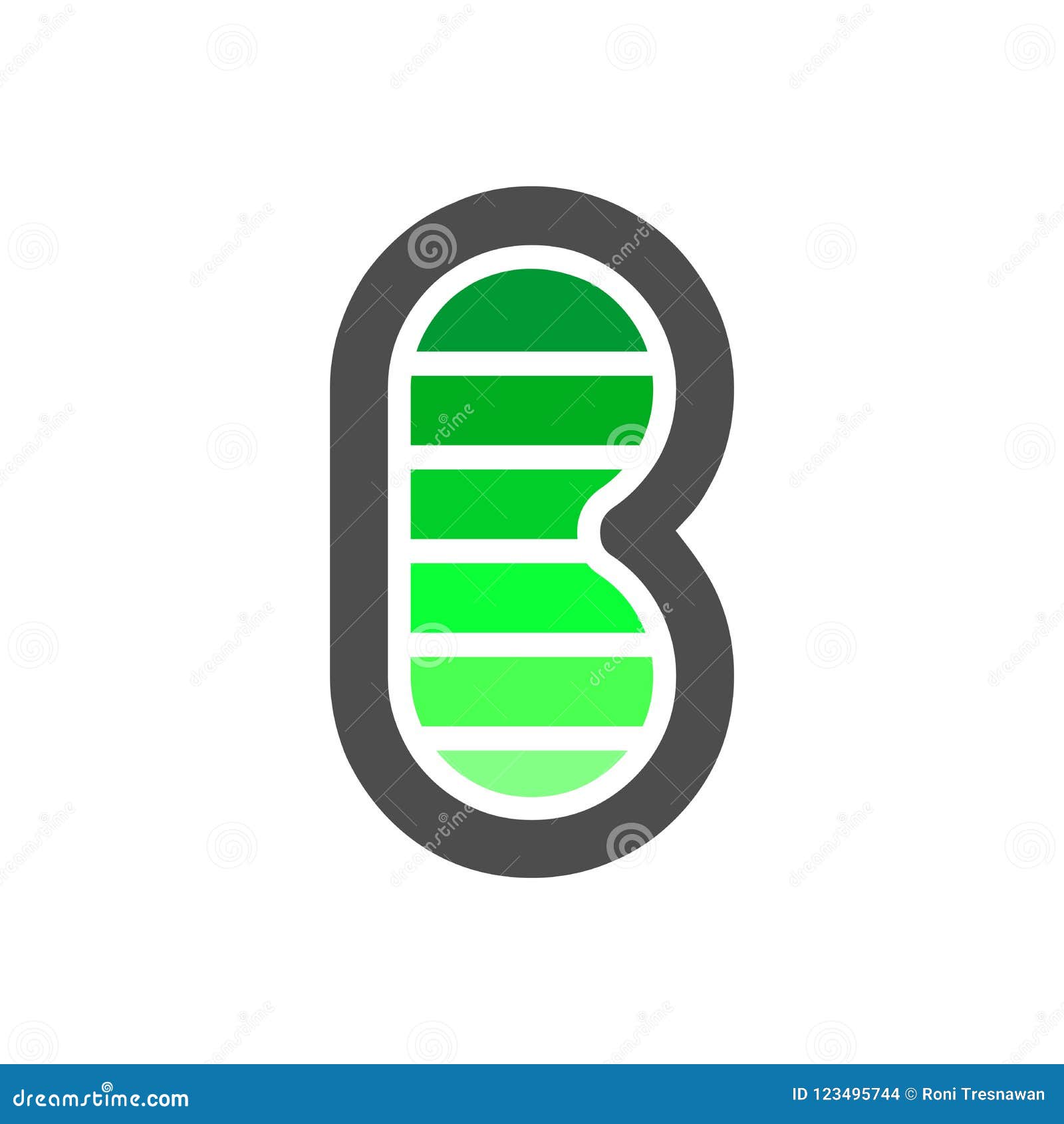 Initial B Letter Electric Flash Power Battery Symbol Design Stock ...