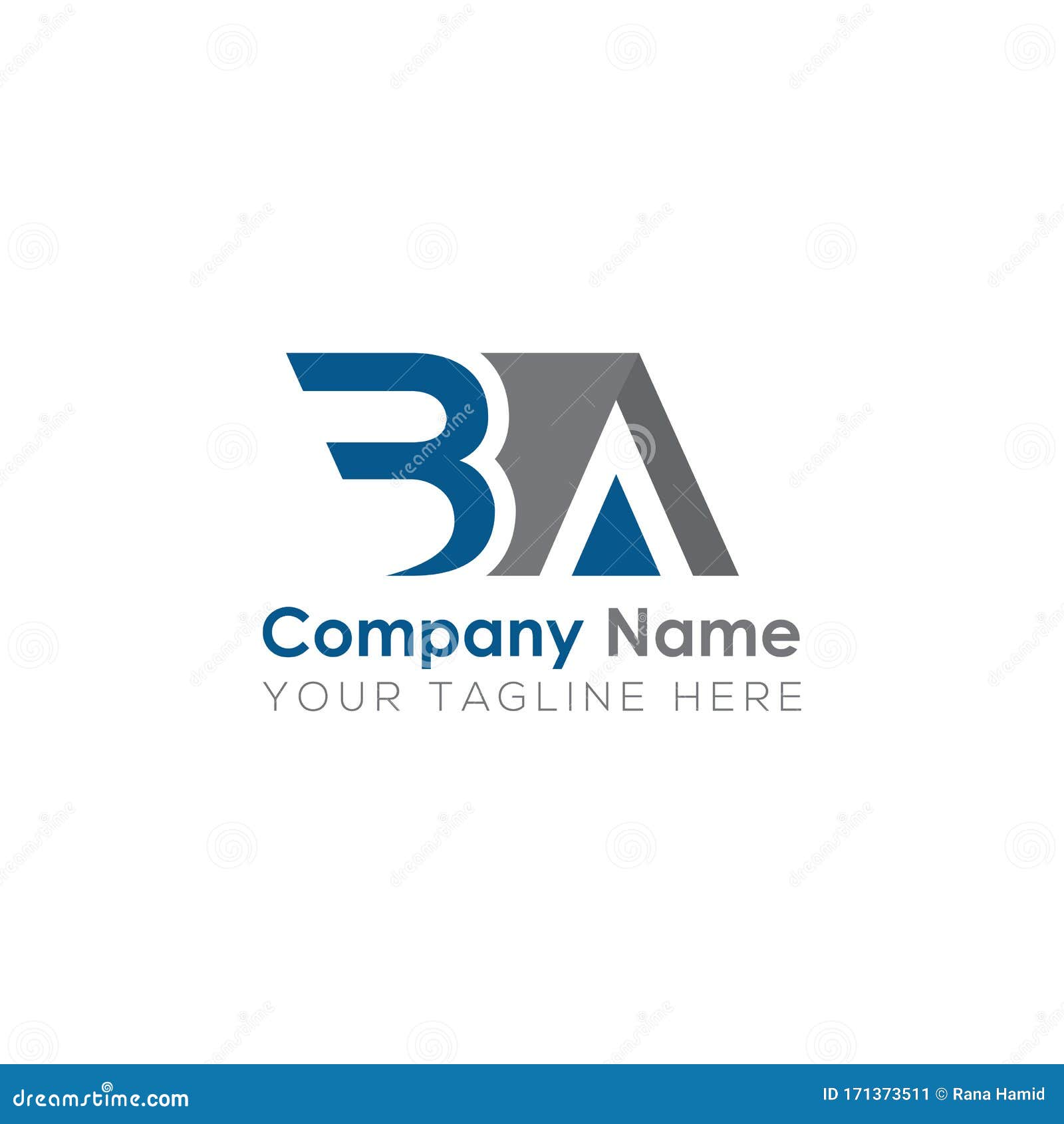 Initial BA Letter Logo with Creative Modern Business Typography Vector ...
