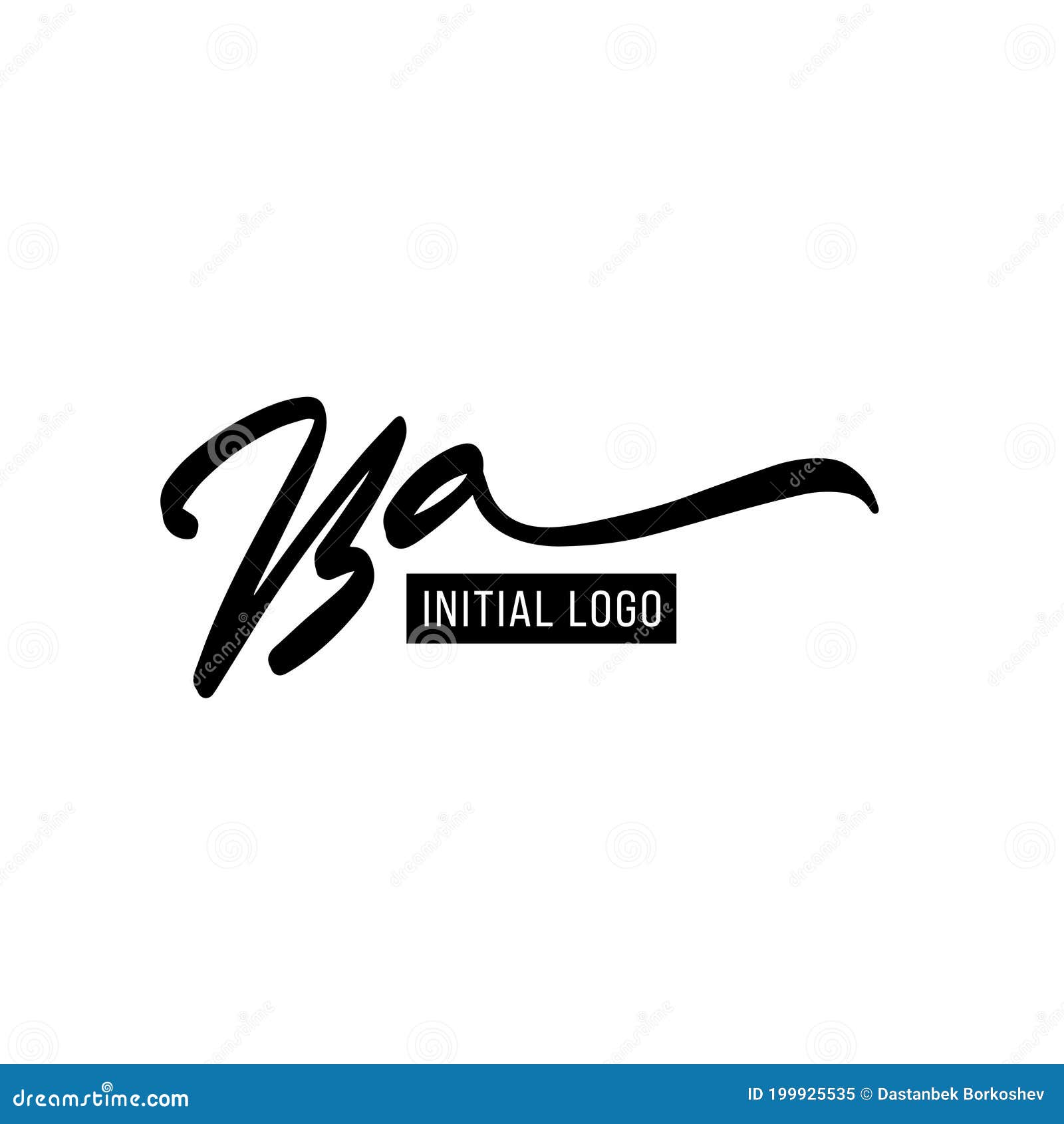 Initials-07-04 stock vector. Illustration of corporate - 199925535