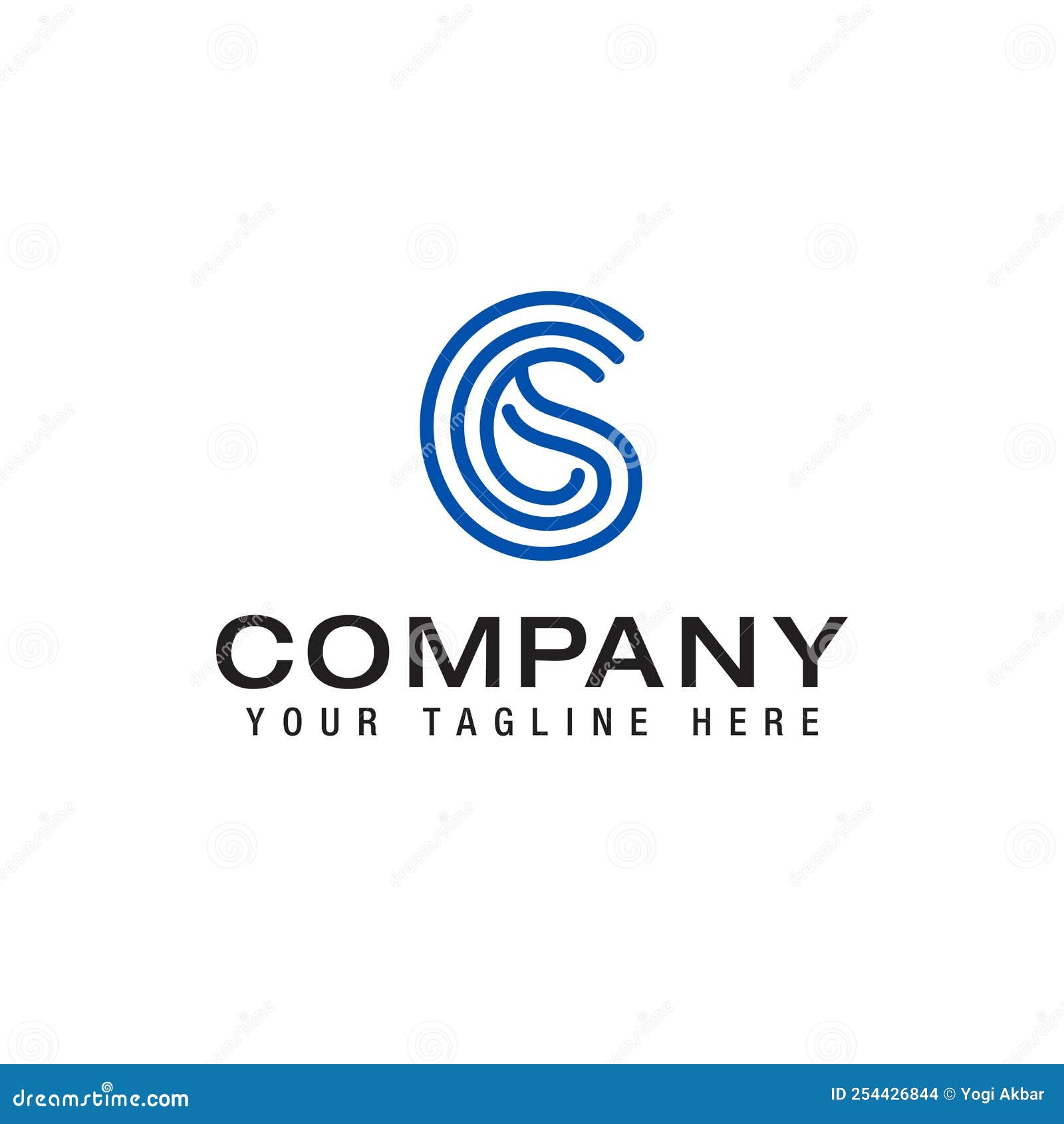 Initial Based Clean and Minimal Logo CS SC C S Letter Creative ...