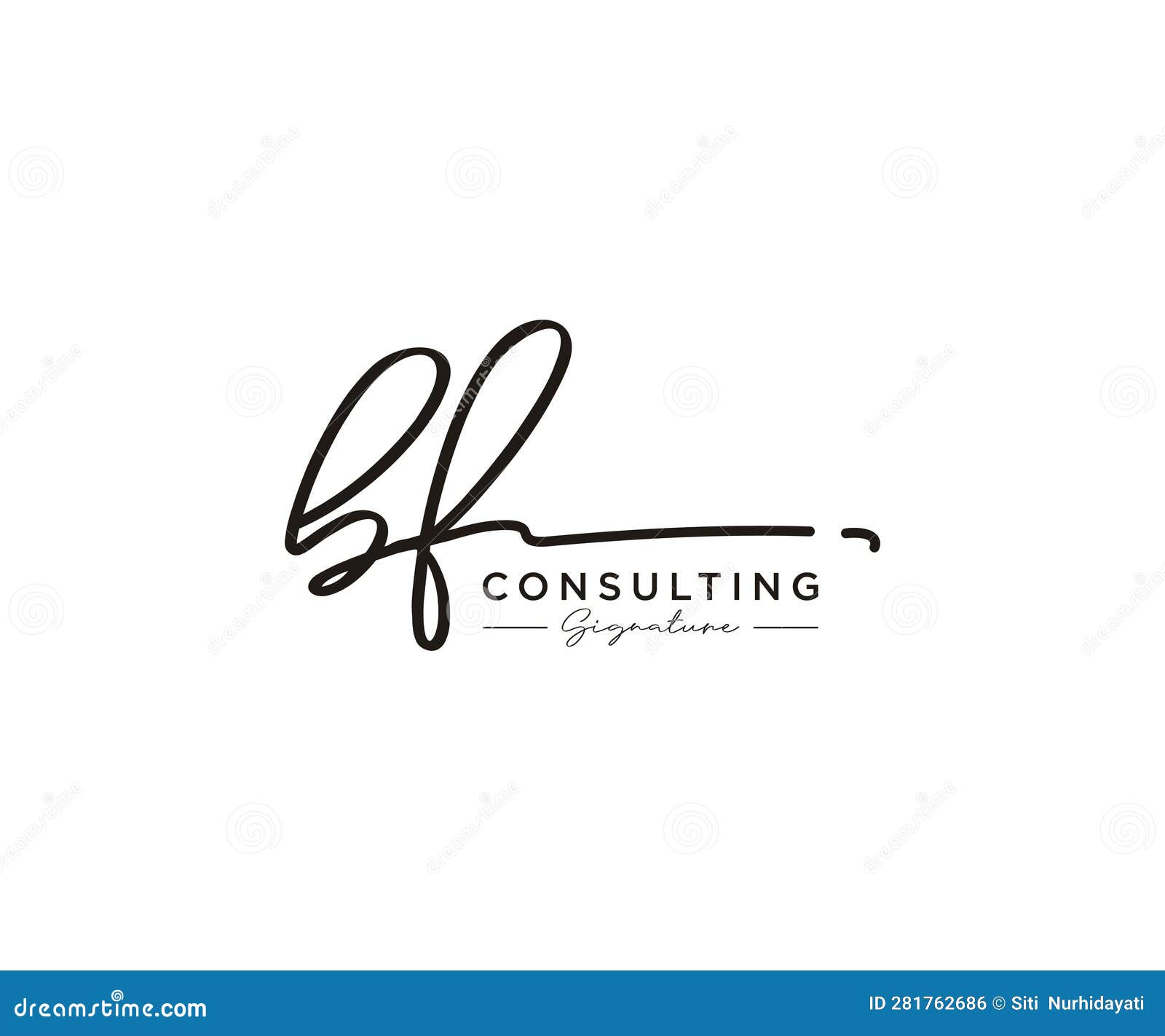 Initial BF Signature Logo Collection Template Vector. Hand Drawn ...