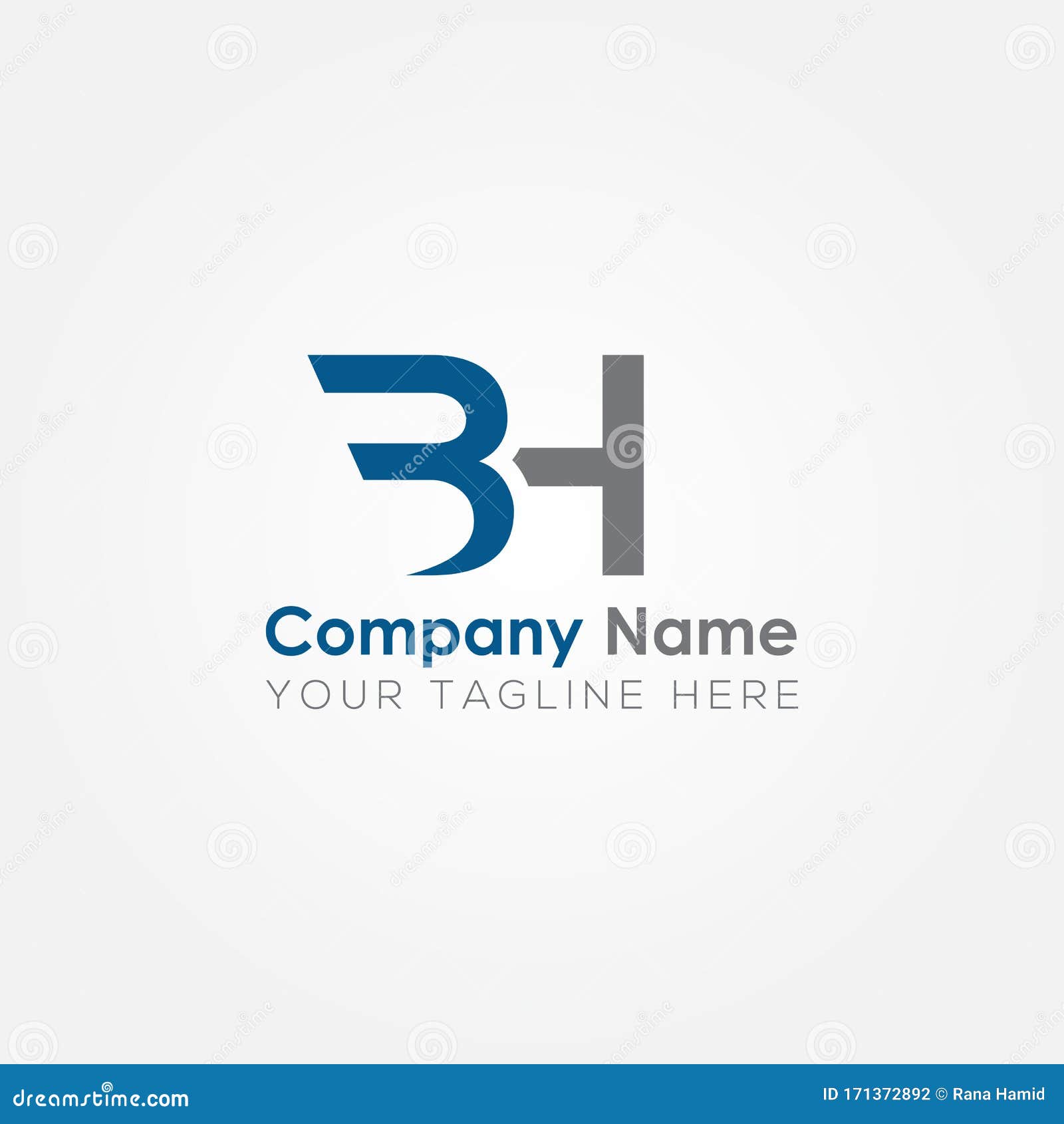 Initial BH Letter Logo with Creative Modern Business Typography Vector ...