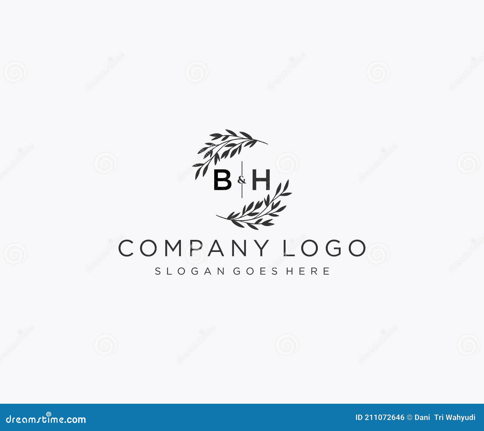 Initial BH Letters Floral Frames. Monogram Wedding, Wedding Invitation ...