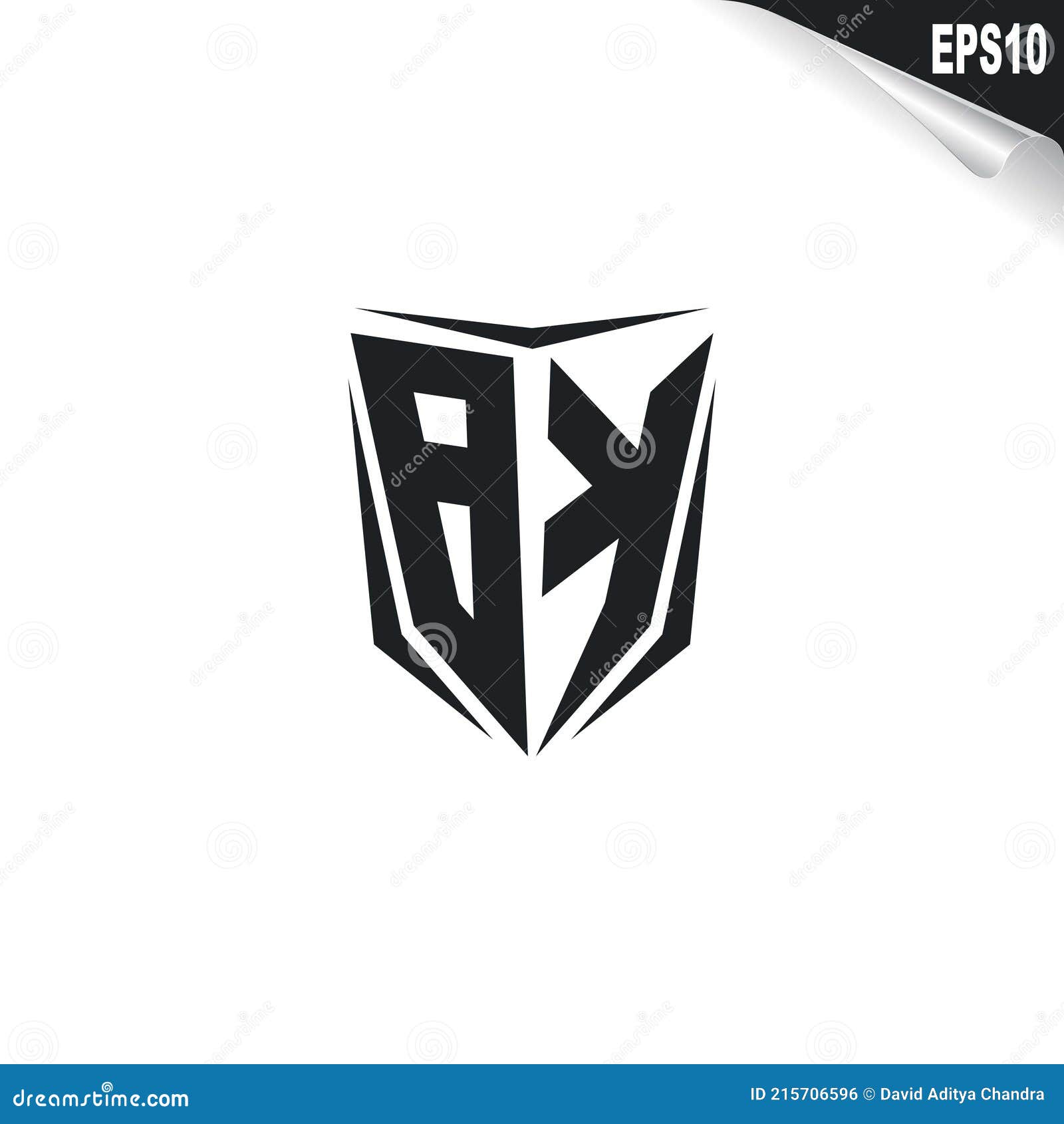 Initial BK Logo Design with Shield Style, Logo Business Branding Stock ...