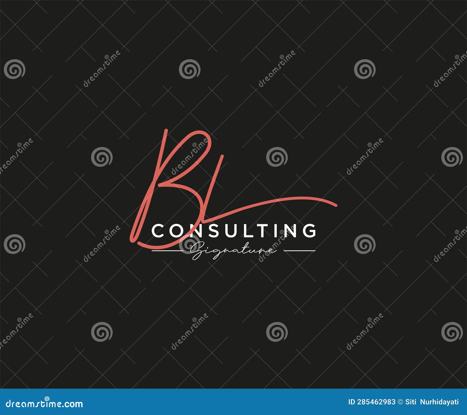 Initial BL Signature Logo Collection Template Vector. Hand Drawn ...
