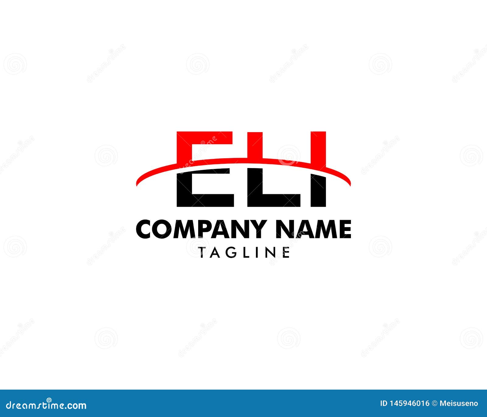 Initial Bokstav Logo ELI Template Vector Design Vektor Illustrationer ...