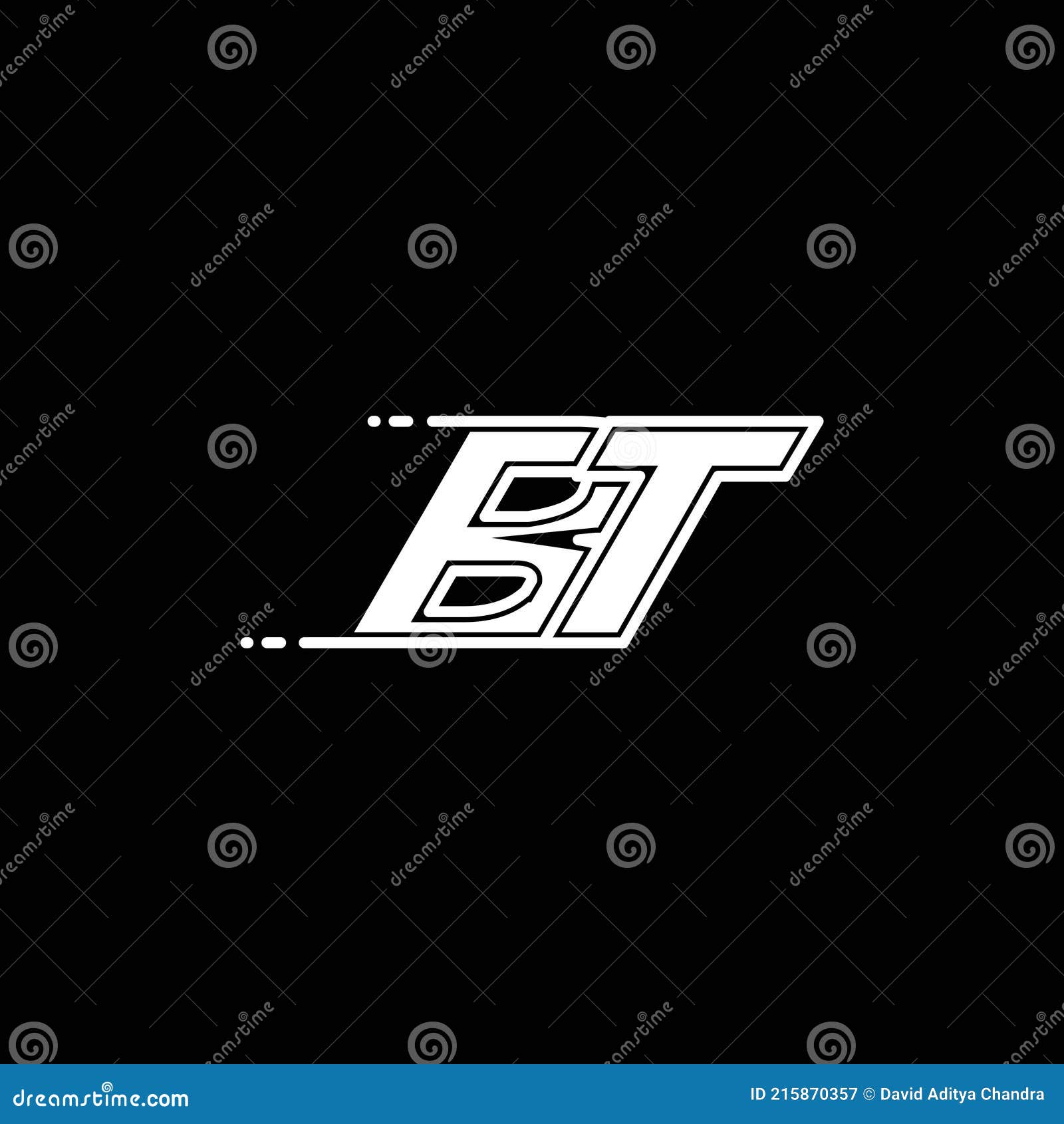 Initial BT Logo Design with Shape Style, Logo Business Branding Stock ...