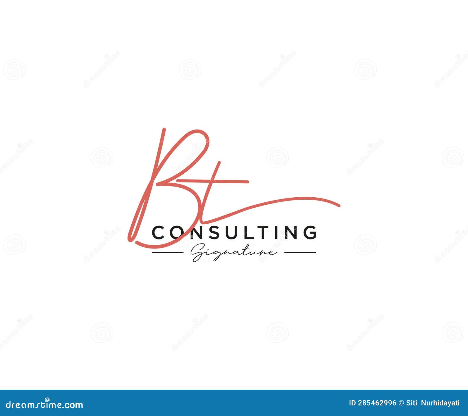 Initial BT Signature Logo Collection Template Vector. Hand Drawn ...