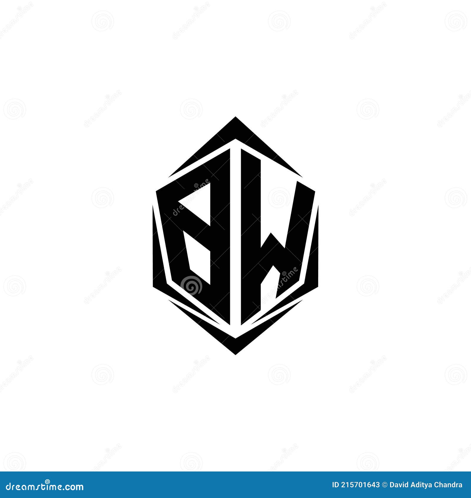 Initial BW Logo Design, Initial BW Logo Design with Shield Style, Logo ...