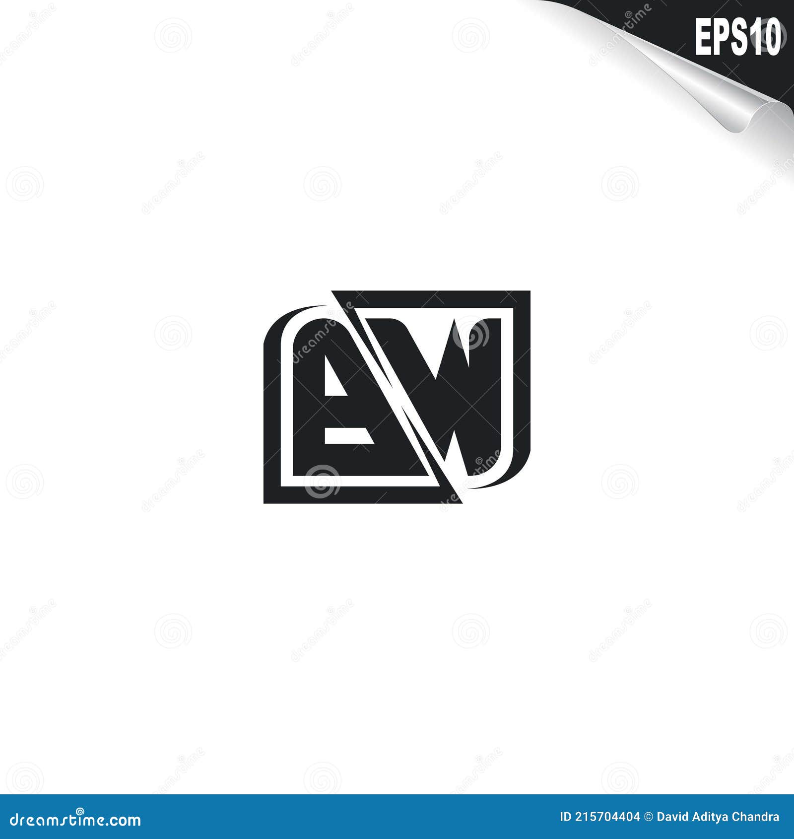 Initial BW Logo Design with Shape Style, Logo Business Branding Stock ...