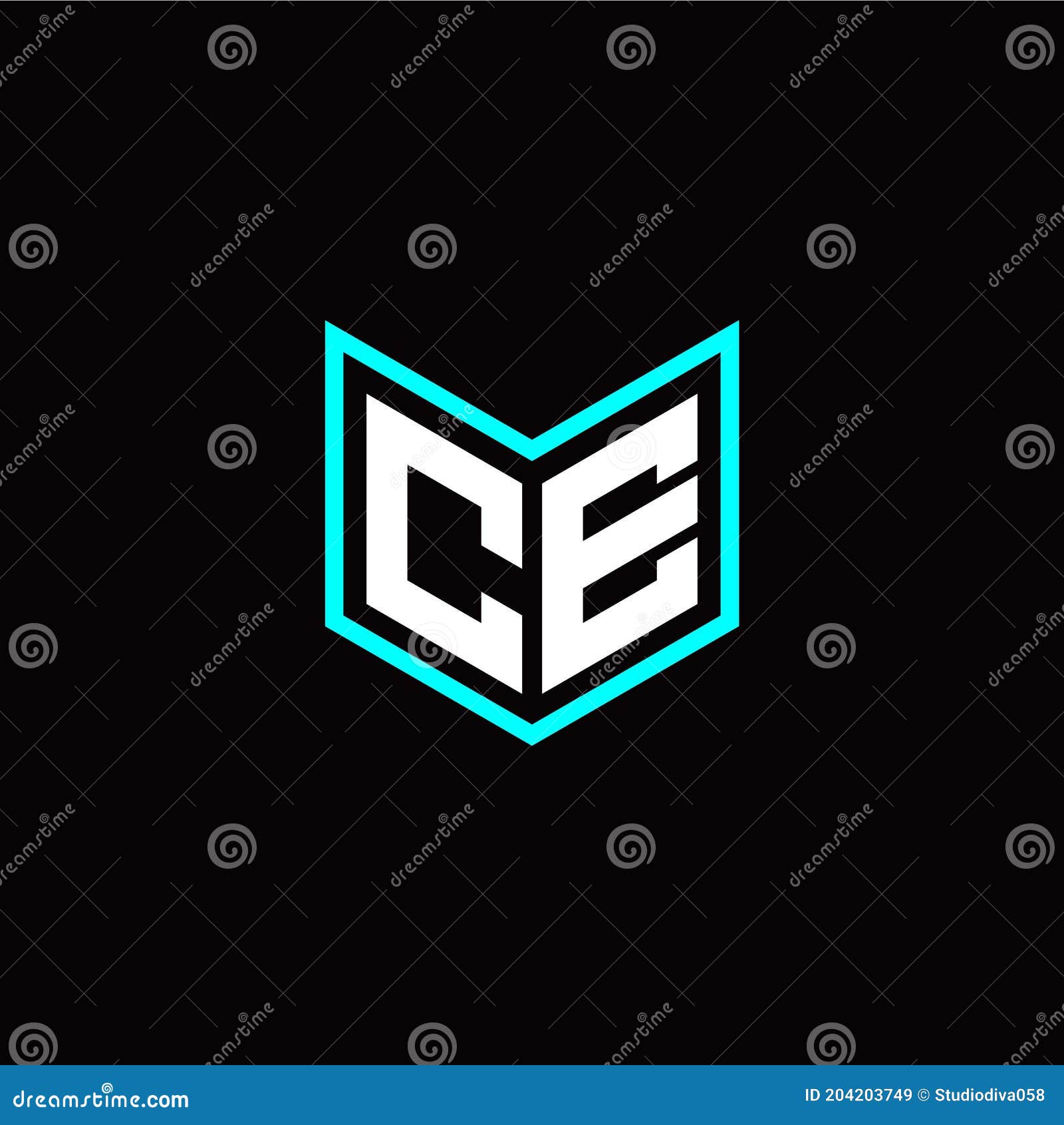 Initial C E Letter with Book Style Logo Template Vector Stock Vector ...