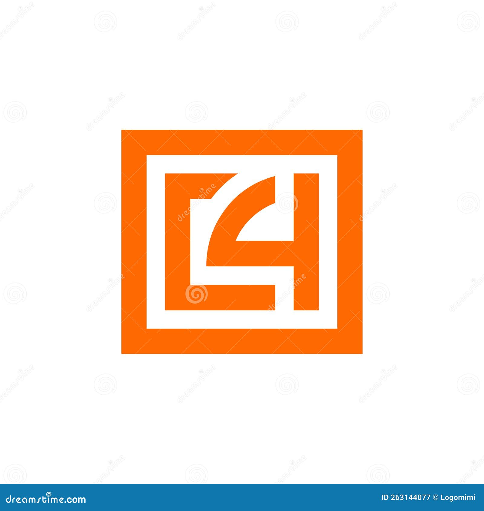 Initial C4 Monogram Letter Logo Design Template Vector Stock Vector ...