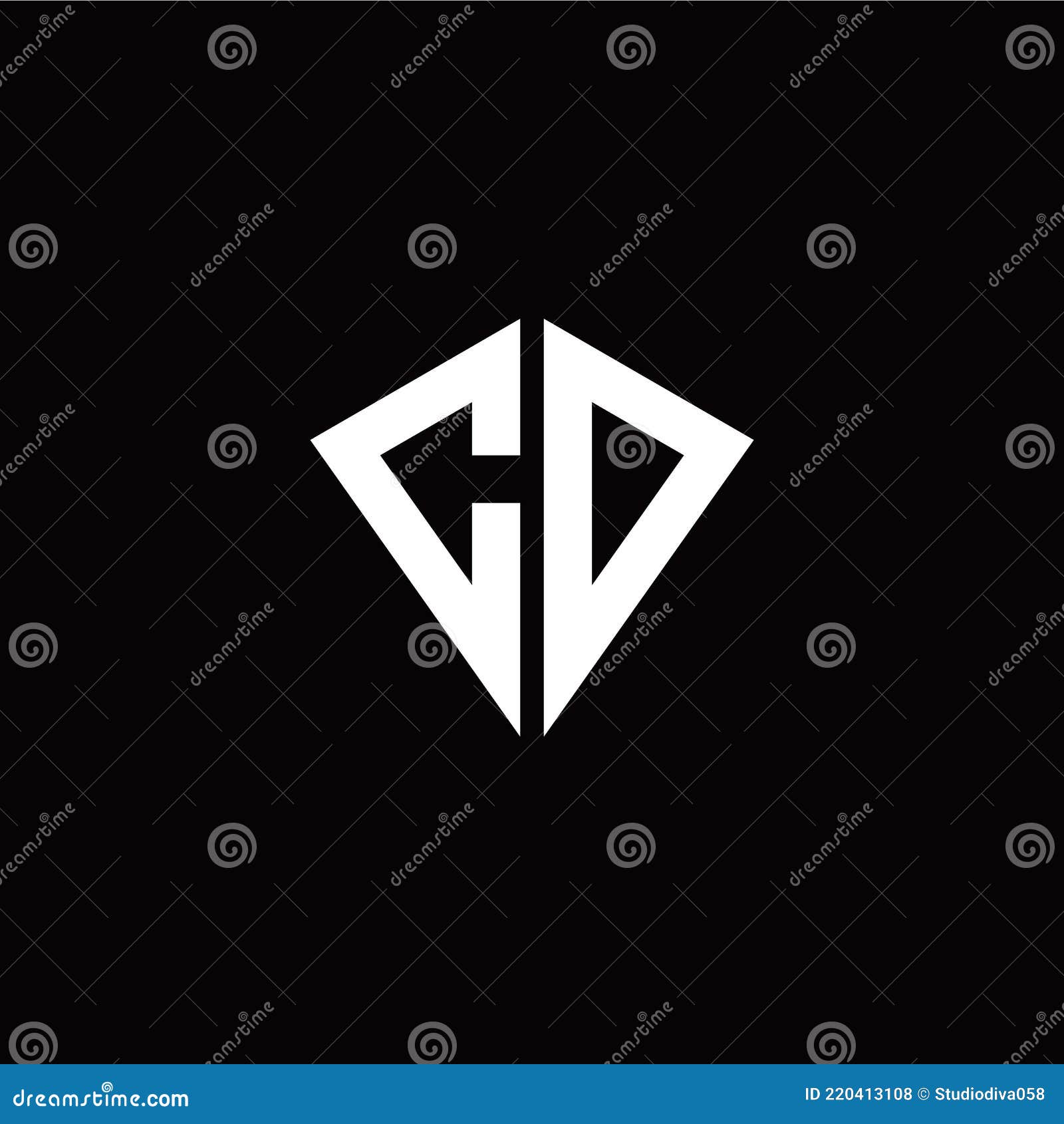 Initial C O Letter with Kite Modern Style Logo Template Vector Stock ...