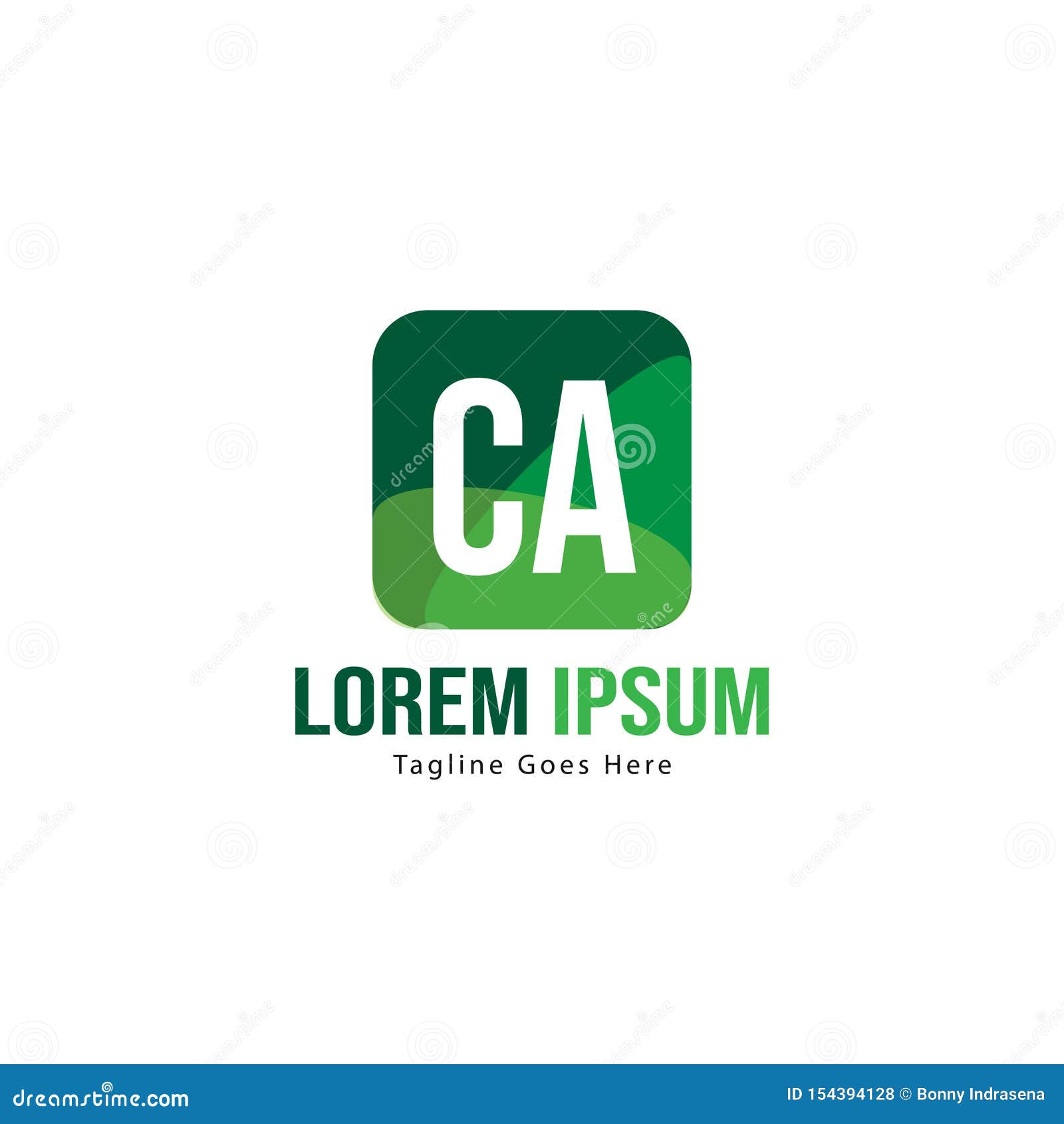 Initial CA Logo Template with Modern Frame. Minimalist CA Letter Logo ...