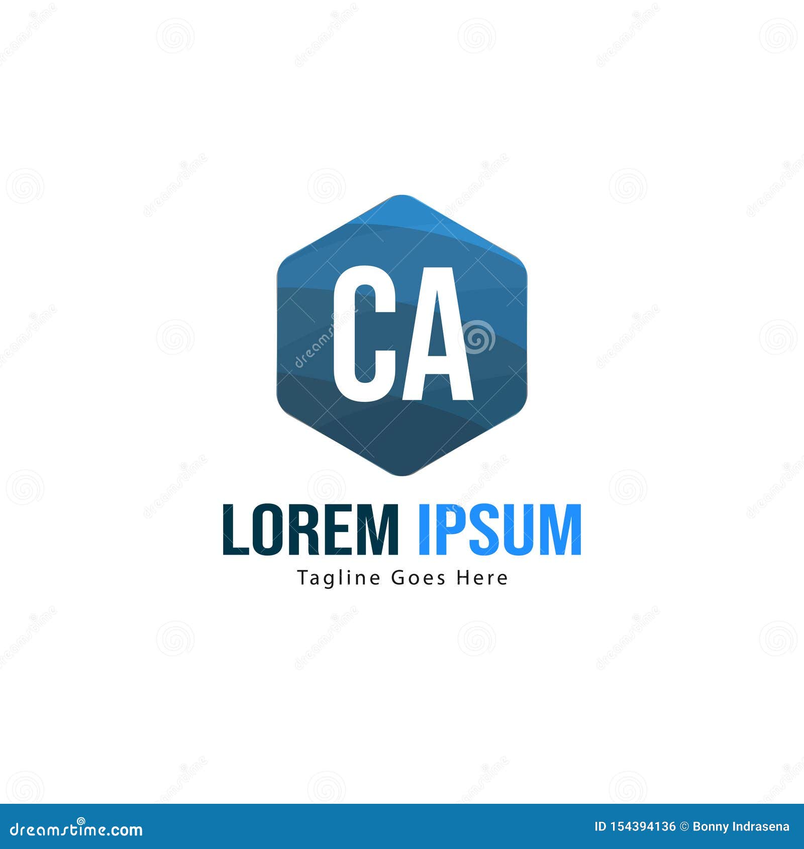 Initial CA Logo Template with Modern Frame. Minimalist CA Letter Logo ...