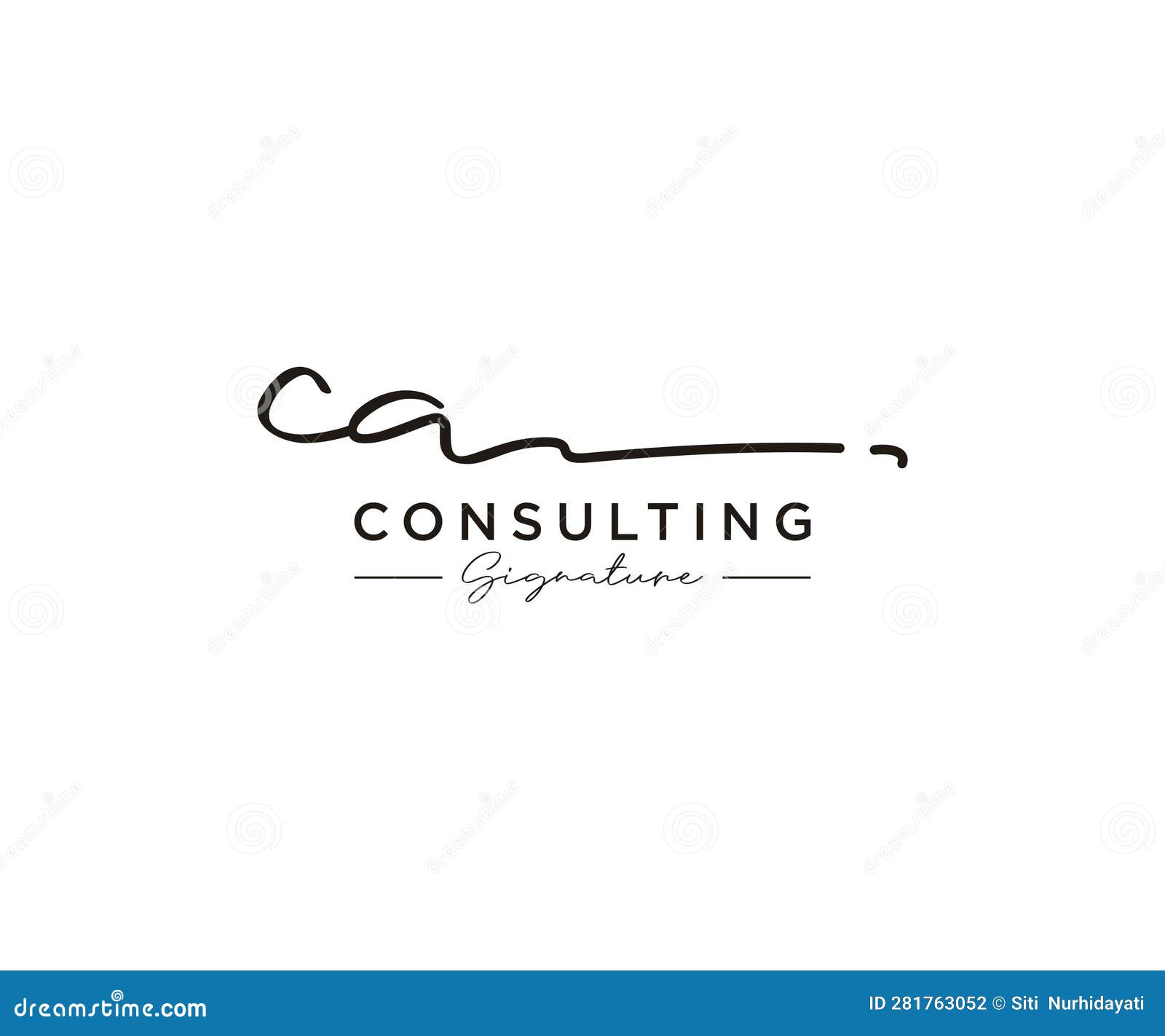 Initial CA Signature Logo Collection Template Vector. Hand Drawn ...