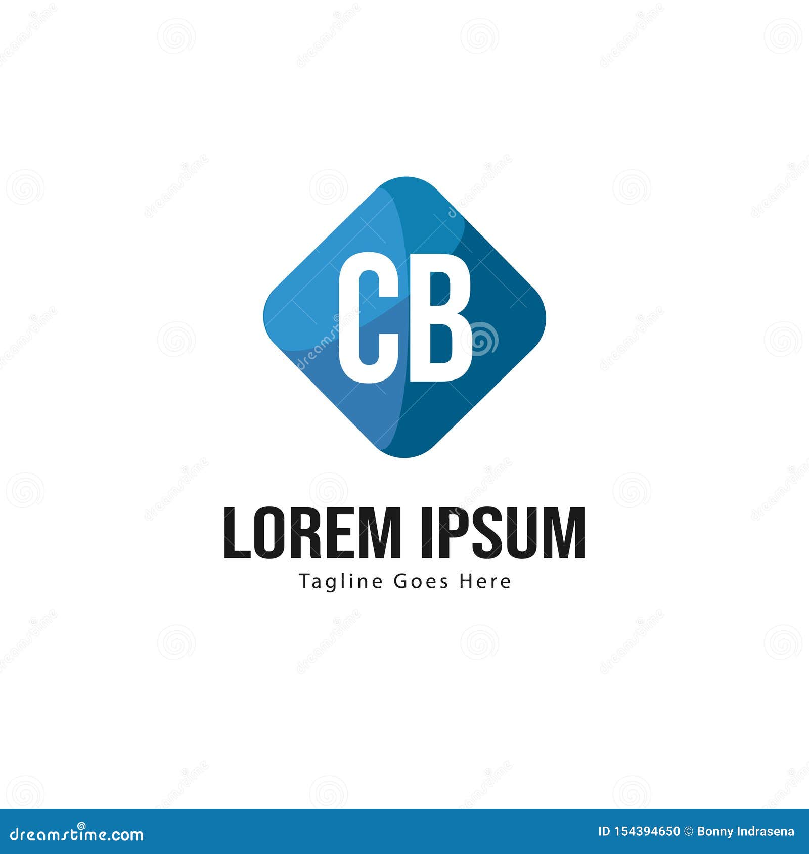 Initial CB Logo Template with Modern Frame. Minimalist CB Letter Logo ...