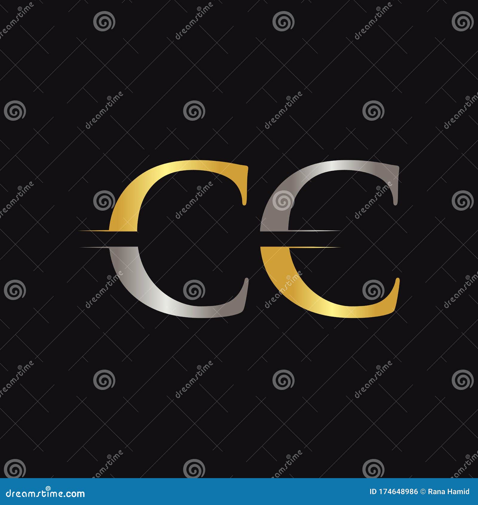 Initial CC Letter Logo with Creative Modern Business Typography Vector ...