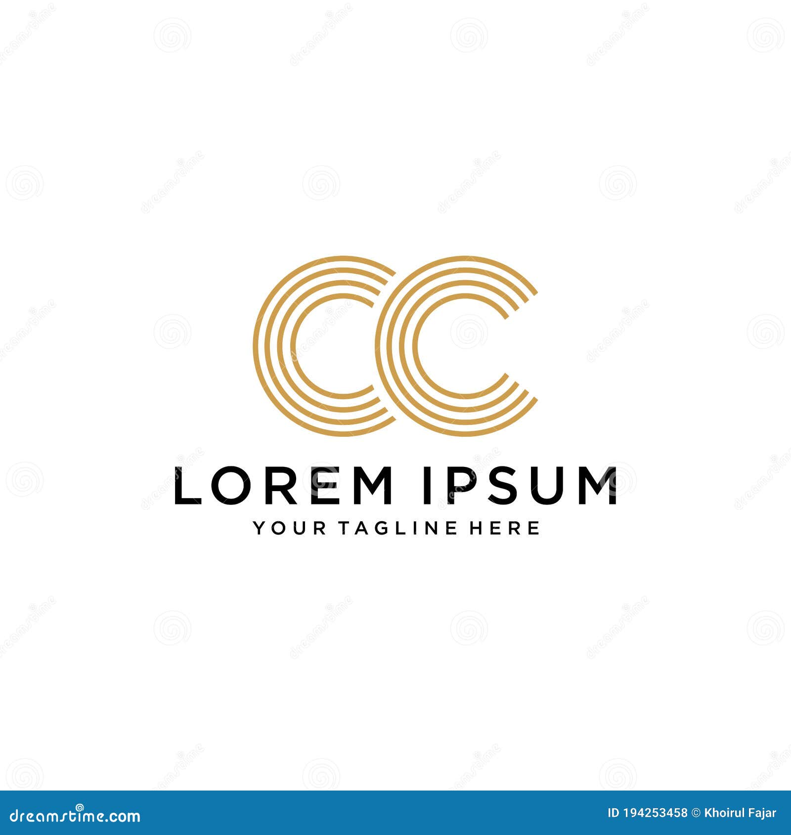 Initial CC Letter Logo Design Vector Template. Monogram and Creative ...