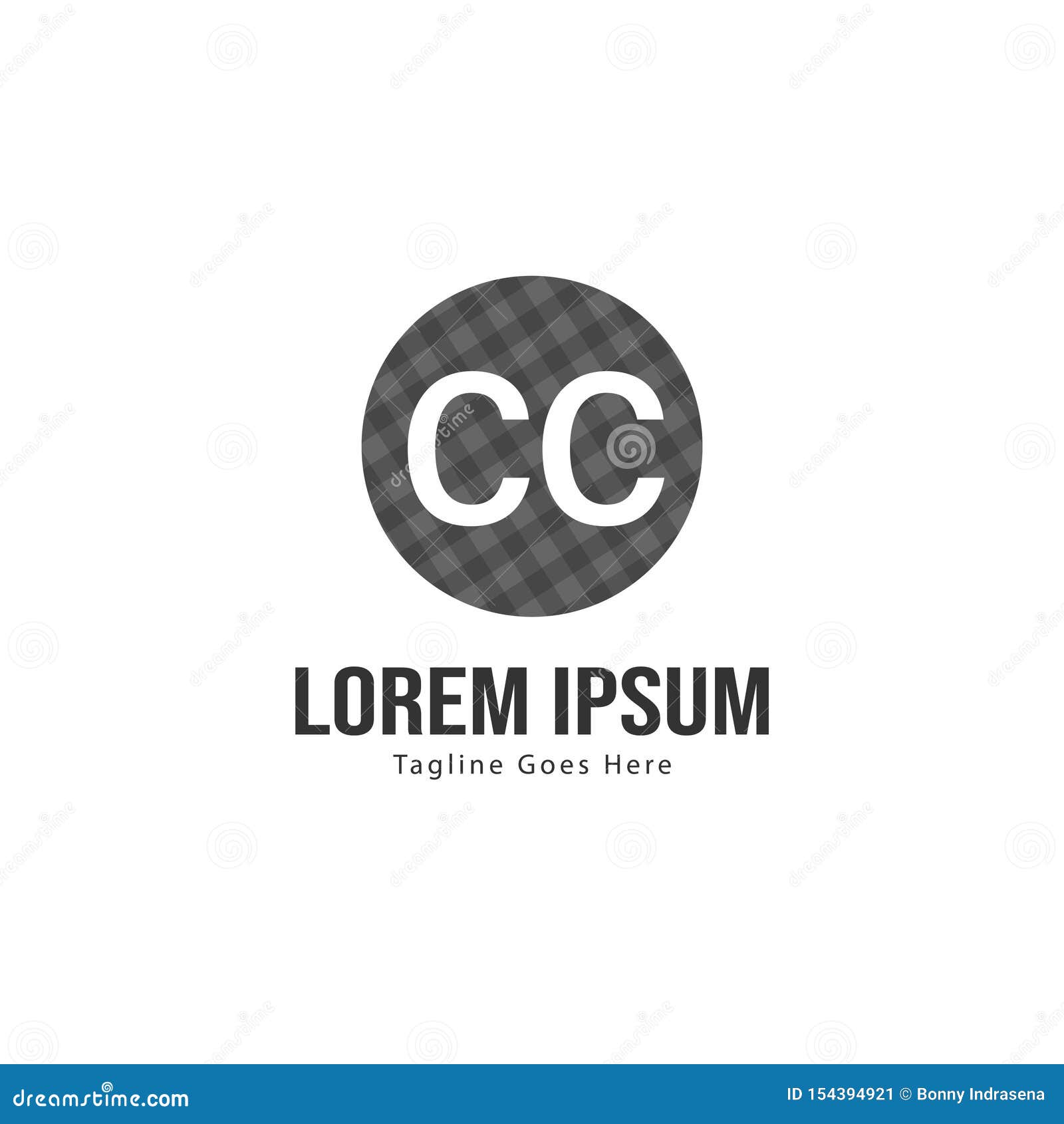 Initial CC Logo Template with Modern Frame. Minimalist CC Letter Logo ...