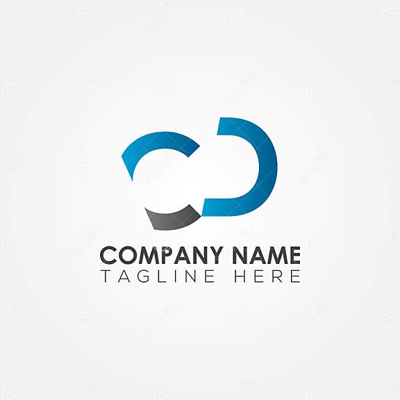 Initial CD Letter Logo with Creative Modern Business Typography Vector ...