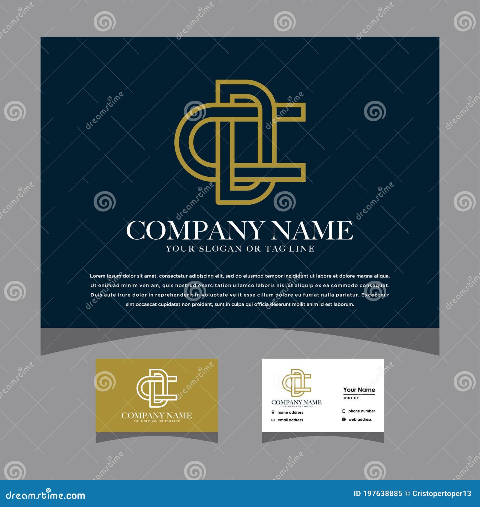 Initial Cd Logo Design for Various Business Vector Stock Vector ...