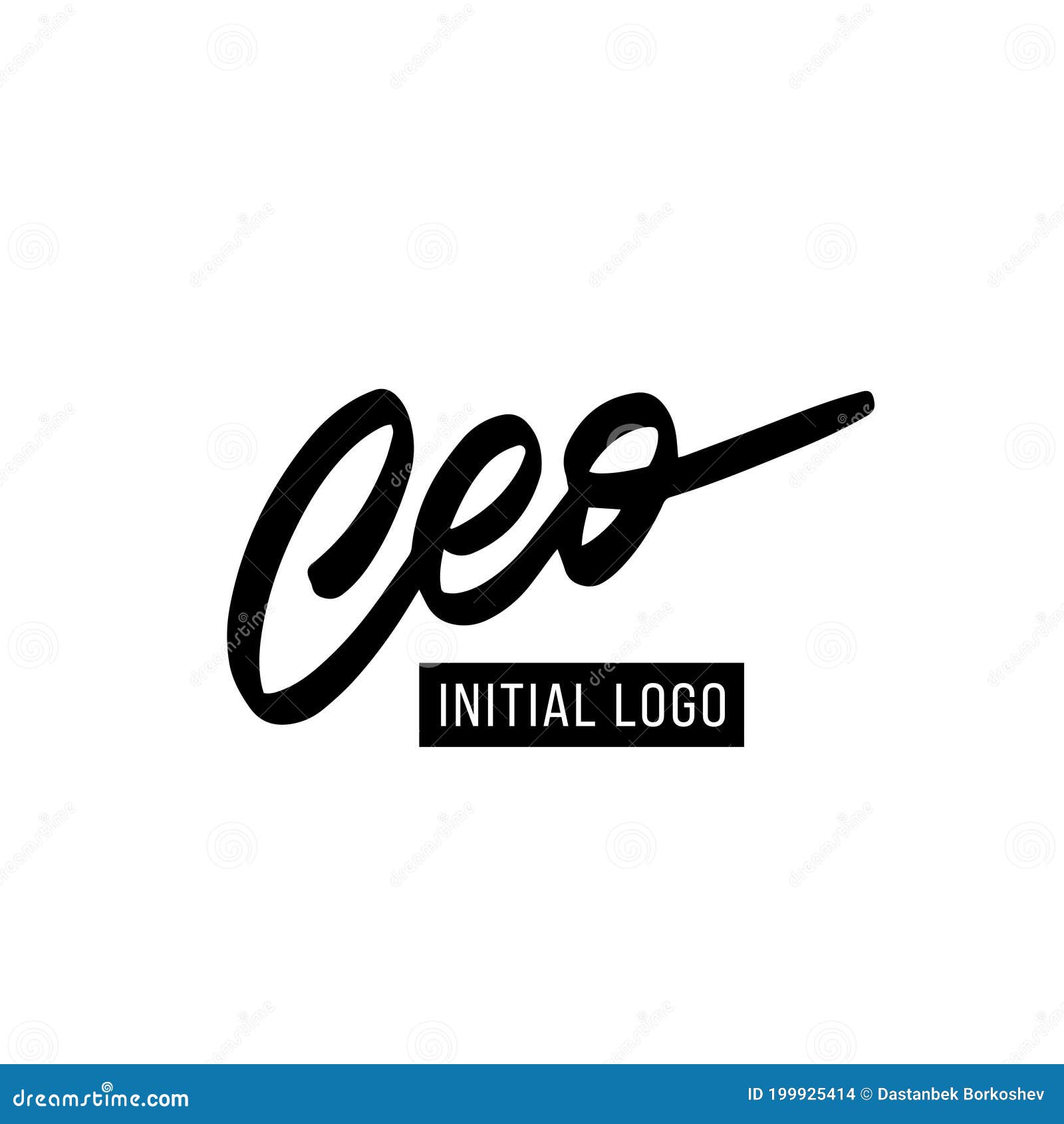 Initials-06-03 stock vector. Illustration of graphic - 199925414