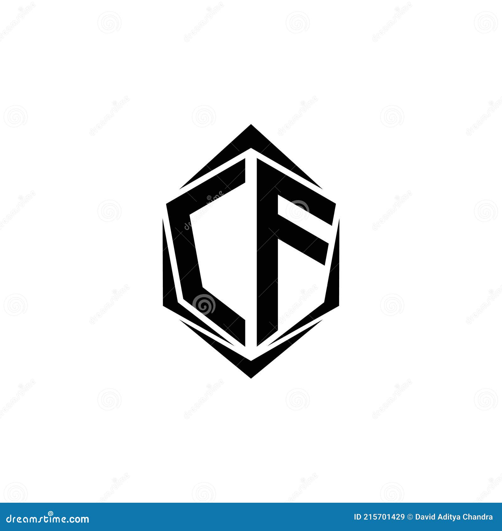 Initial CF Logo Design, Initial CF Logo Design with Shield Style, Logo ...