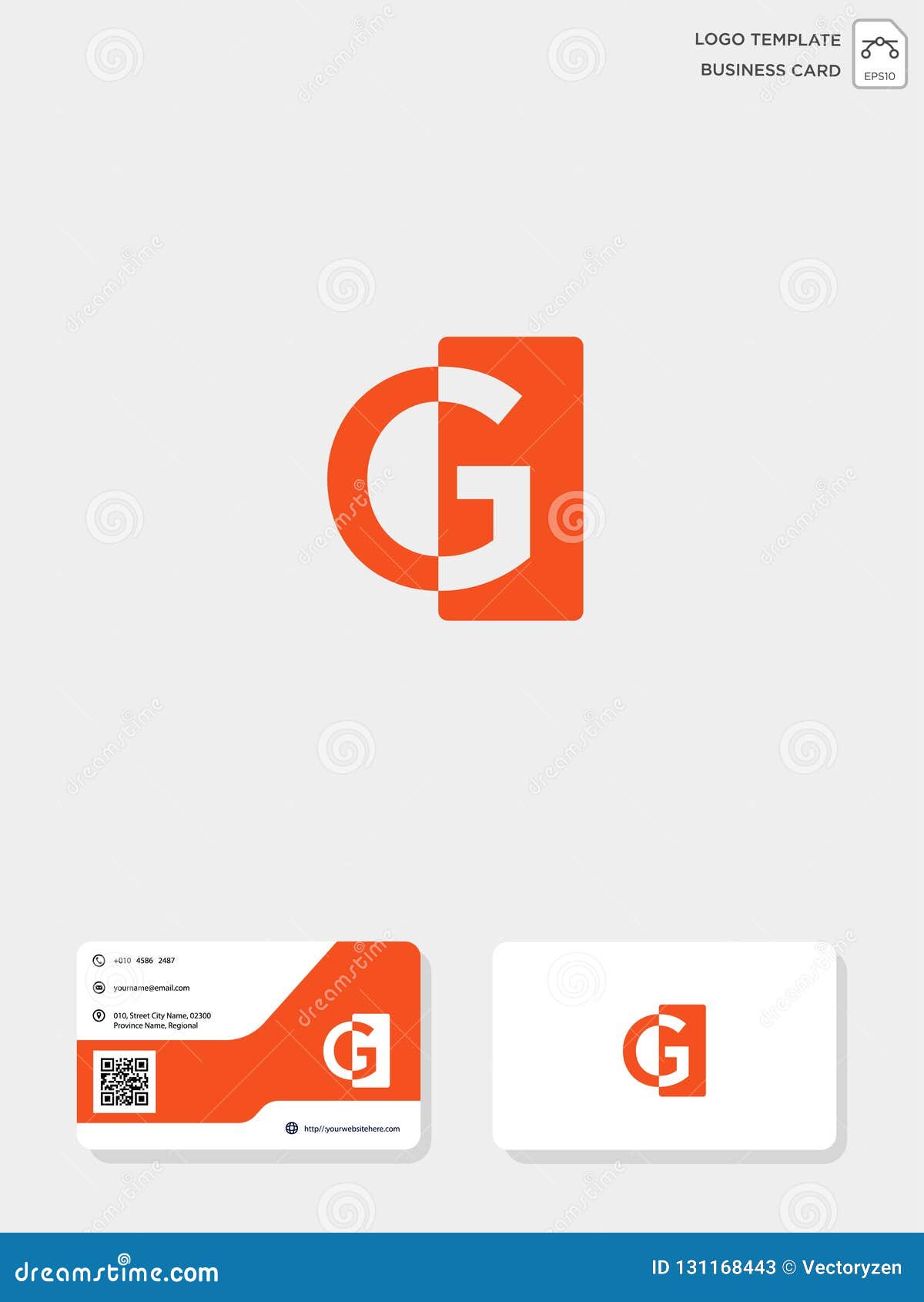Initial CG or GC Creative Logo Template and Business Card Template ...