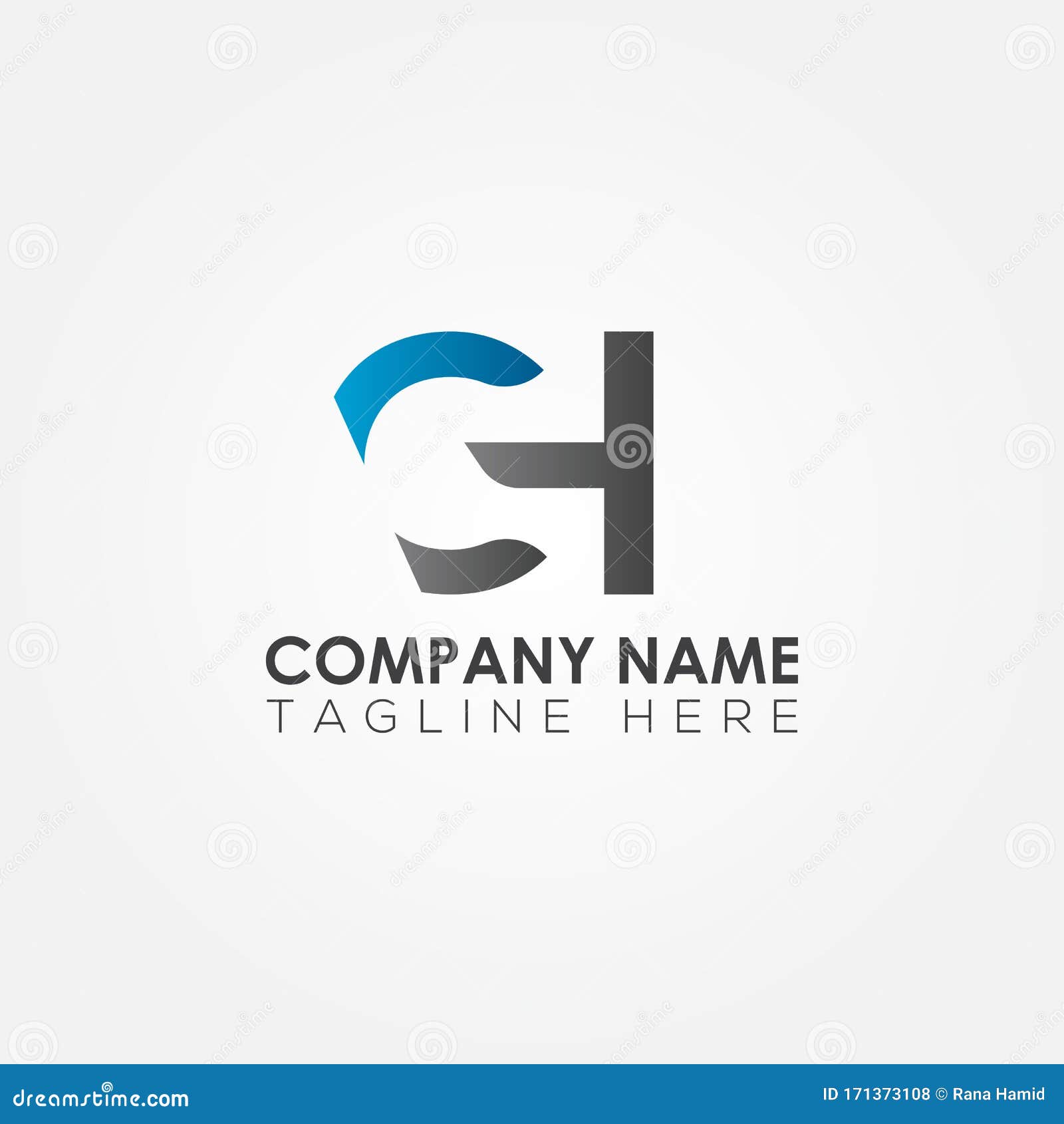 Initial CH Letter Logo with Creative Modern Business Typography Vector ...
