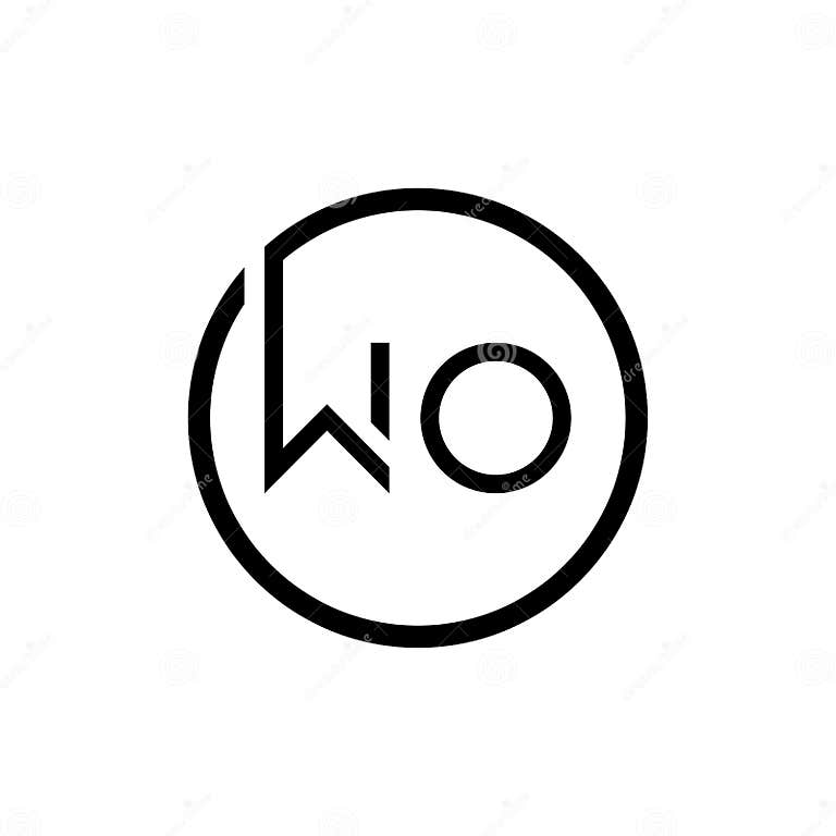Initial Circle Letter WO Logo Design Vector Template. Initial Linked ...