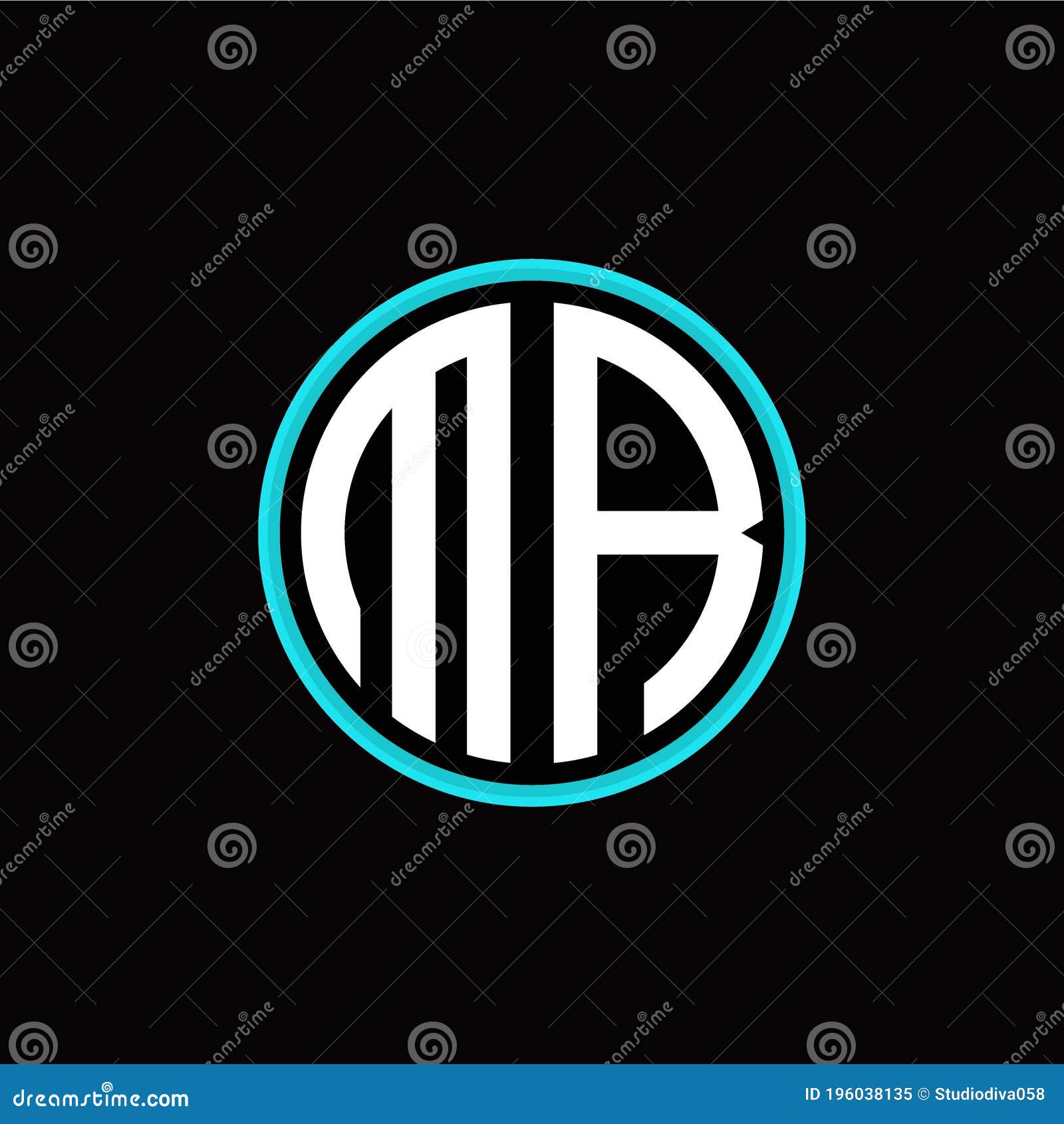 M R Initial Circle Logo Monogram Template Stock Vector - Illustration ...