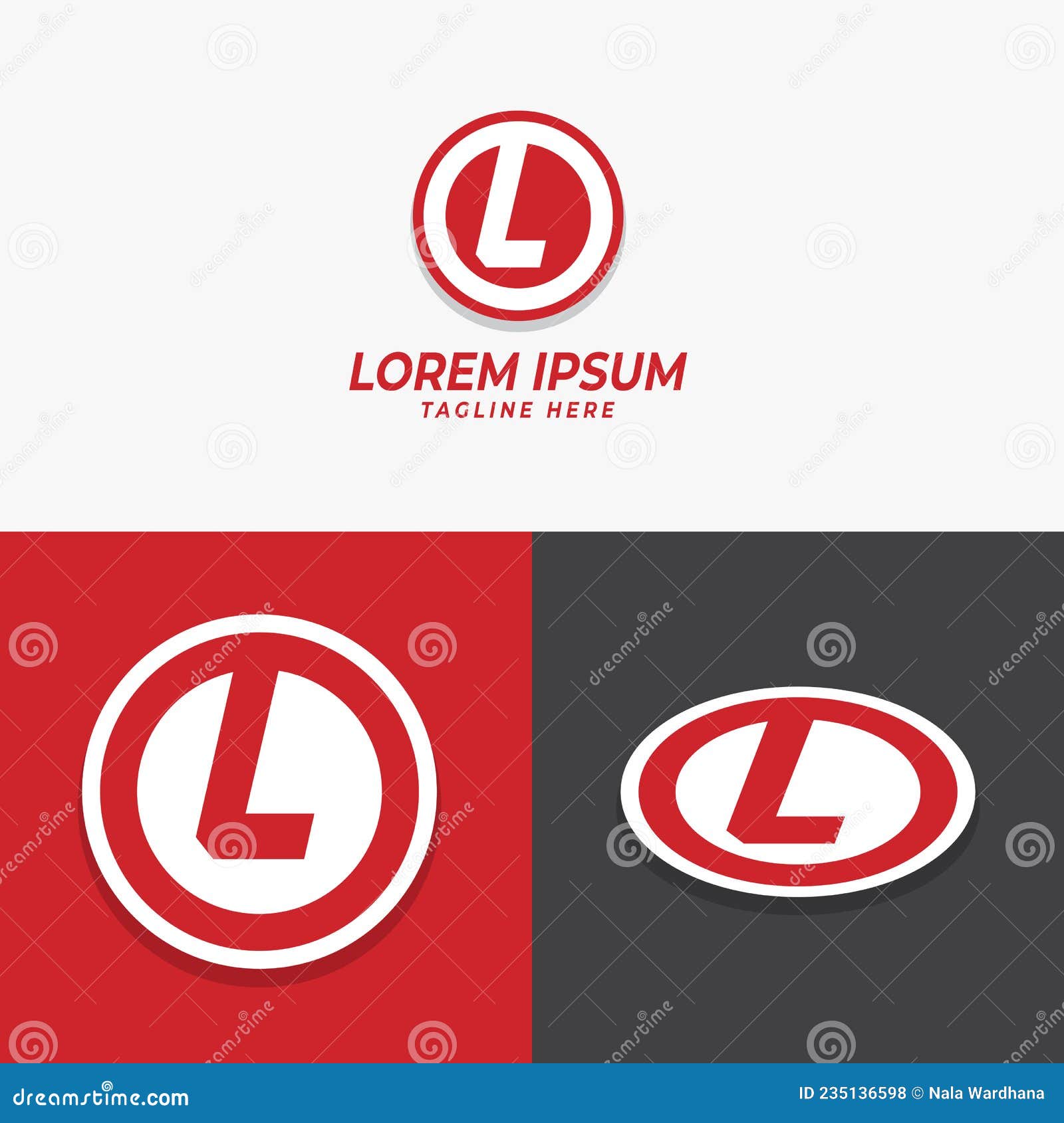 Initial L Circle Logo Template Vector Stock Illustration - Illustration ...