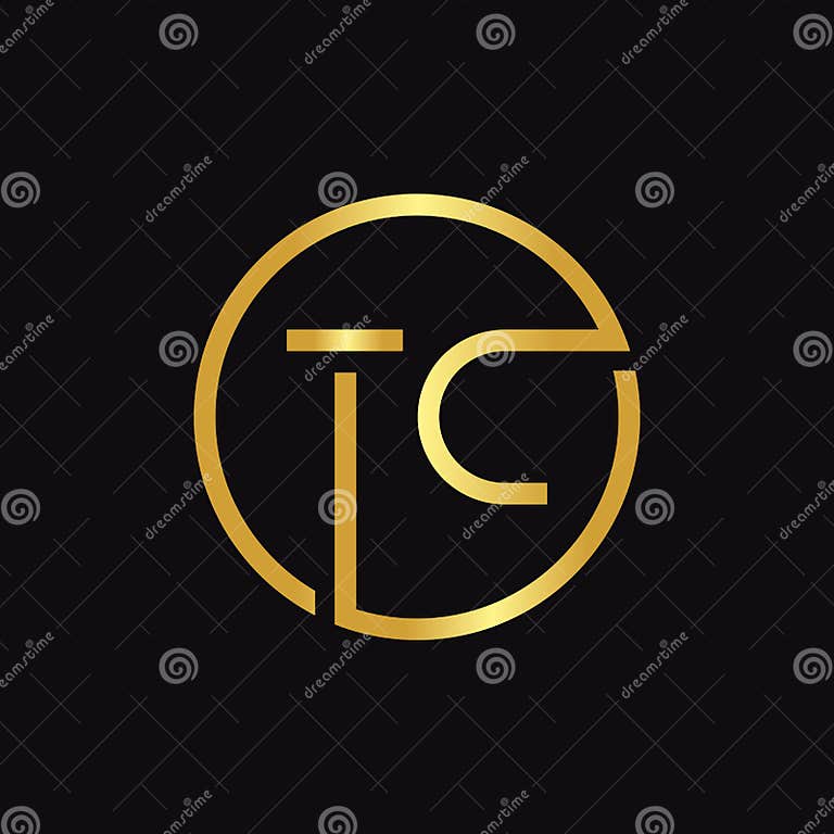 Initial Circle TC Letter Logo Design Vector Template. Abstract Letter ...