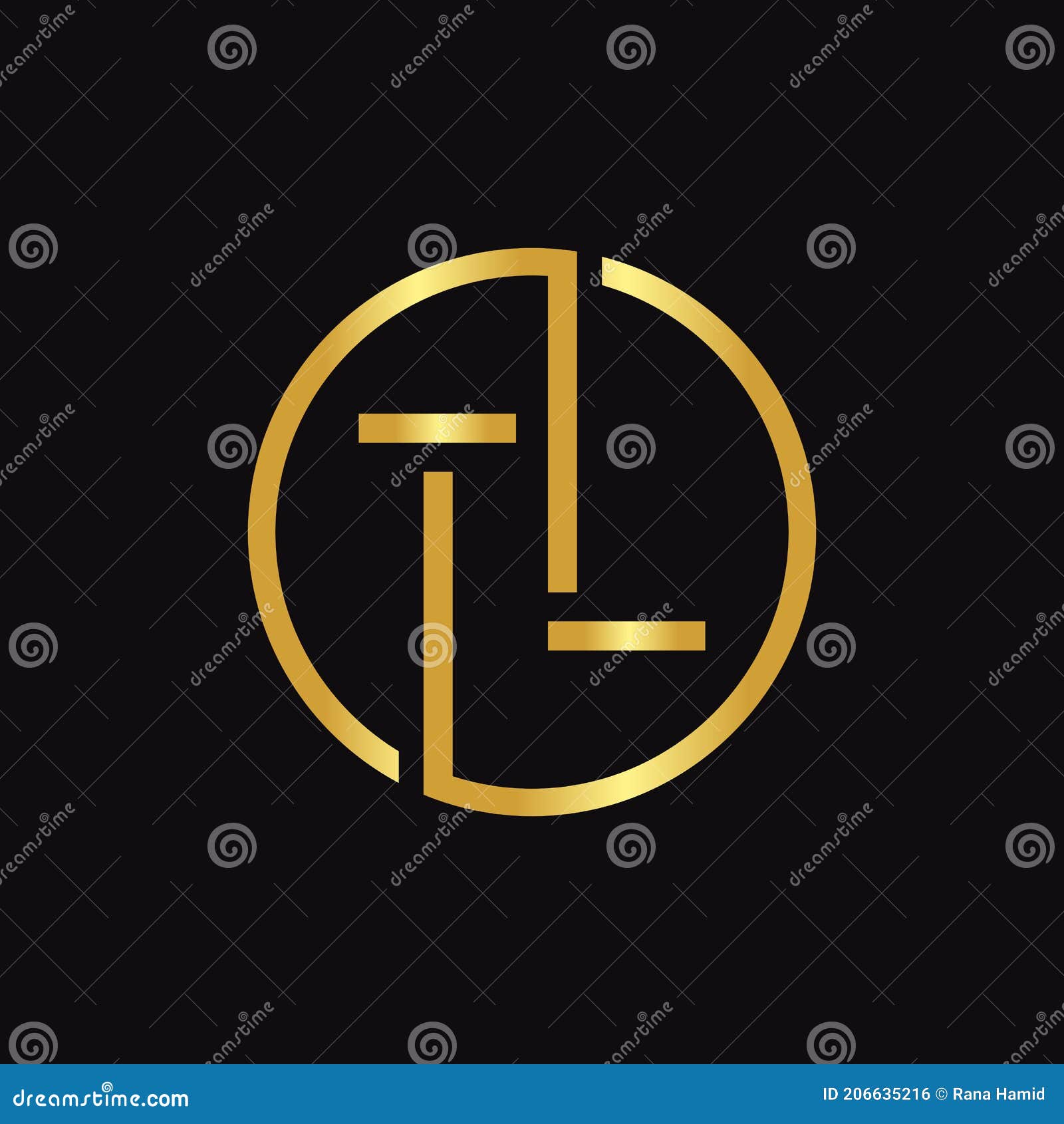 Initial Circle TL Letter Logo Design Vector Template. Abstract Letter ...