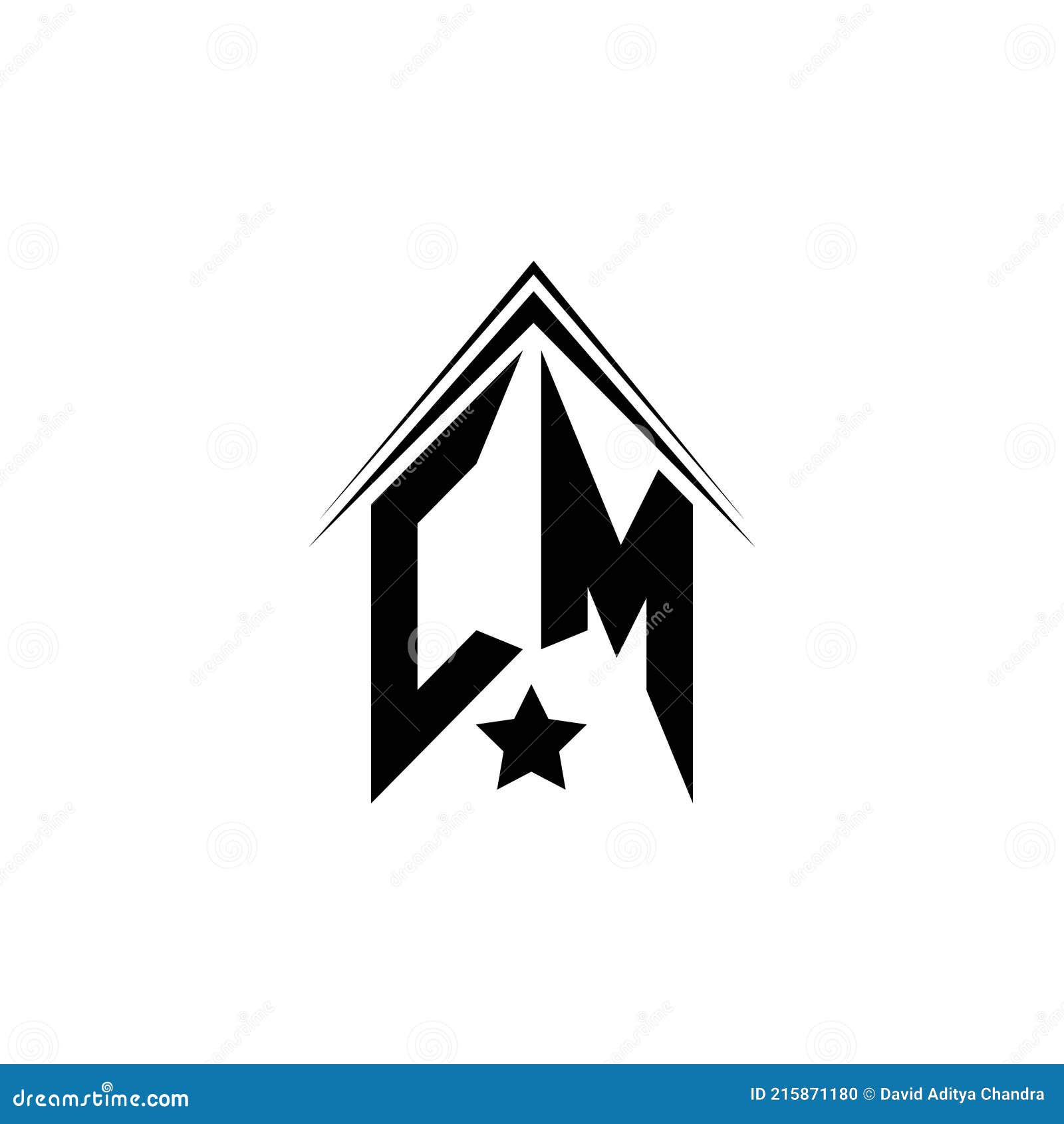 Initial CM Logo Design with Shape Style, Logo Business Branding Stock ...