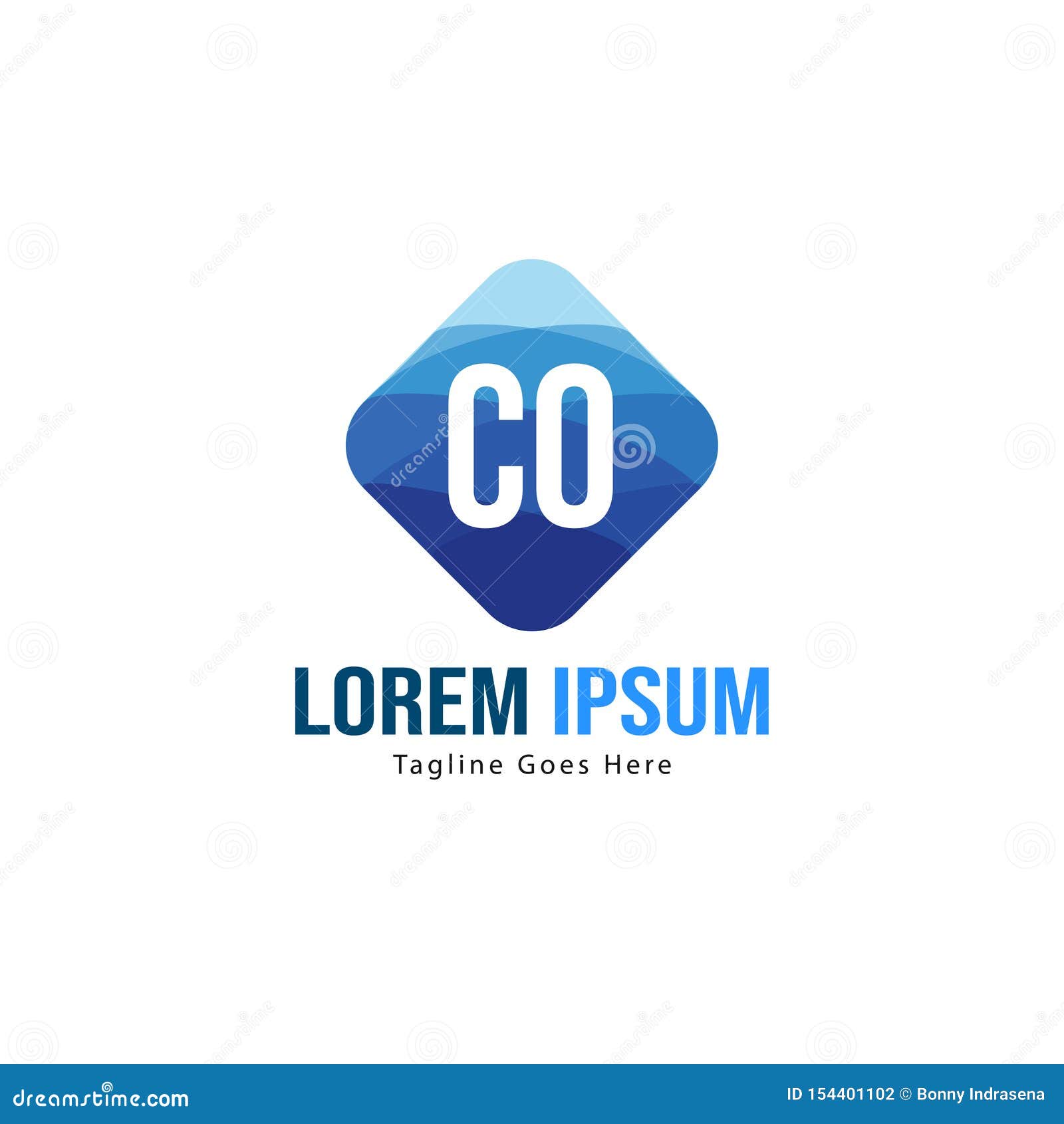 Initial CO Logo Template with Modern Frame. Minimalist CO Letter Logo ...