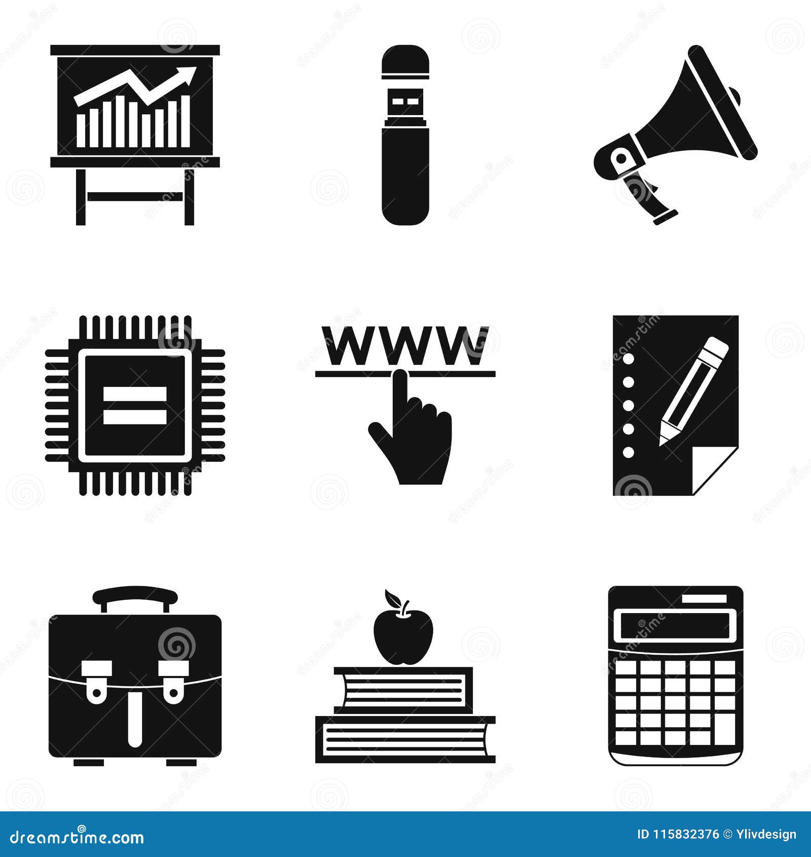 Initial Condition Icons Set, Simple Style Stock Vector - Illustration ...