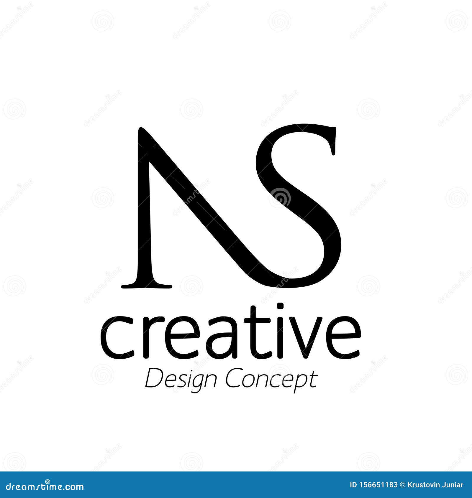 Initial Connected Letters Ns Logo Stock Vector - Illustration of ...