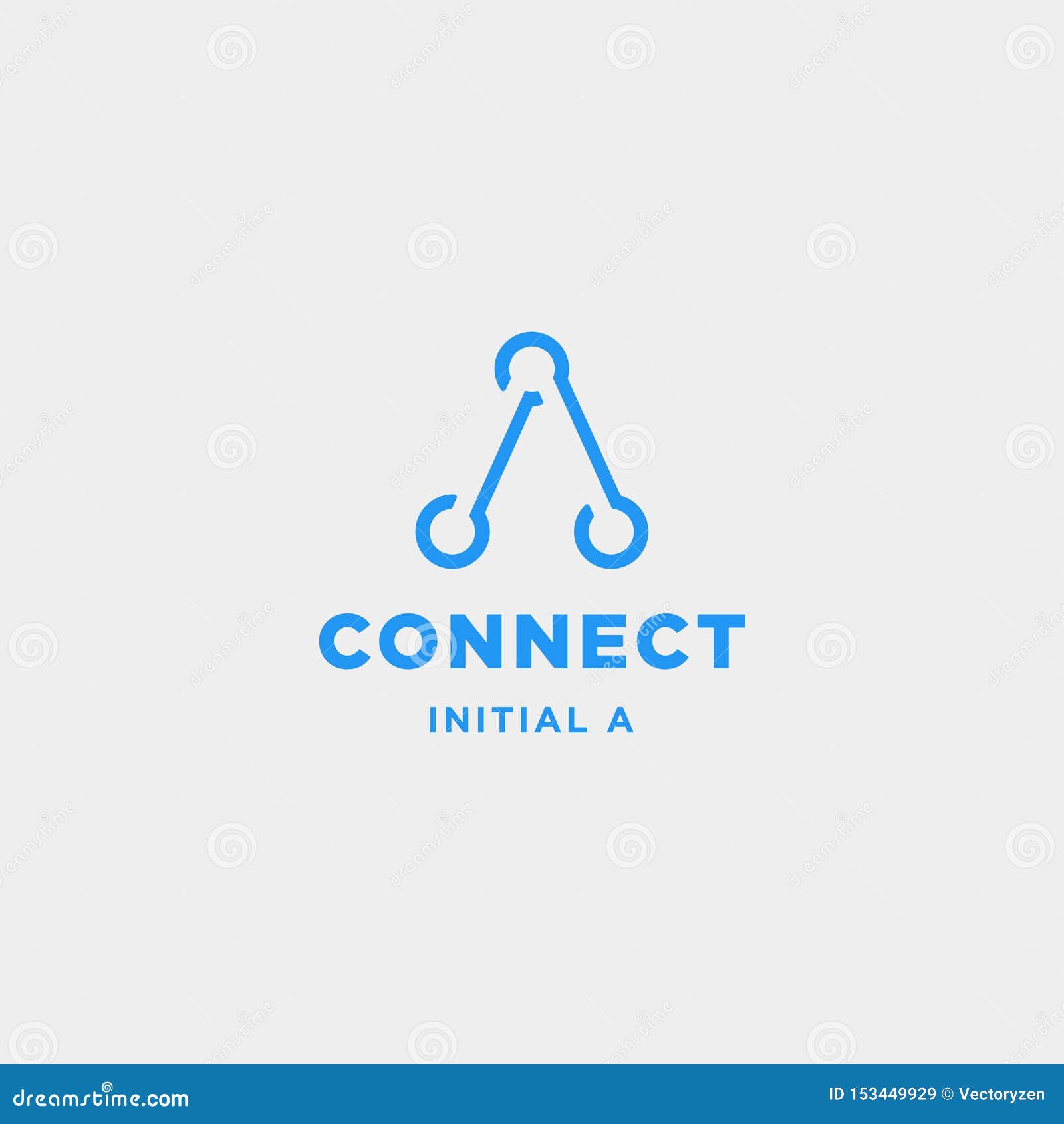 Initial a Connection Logo Design Technology Symbol Icon Stock Vector ...