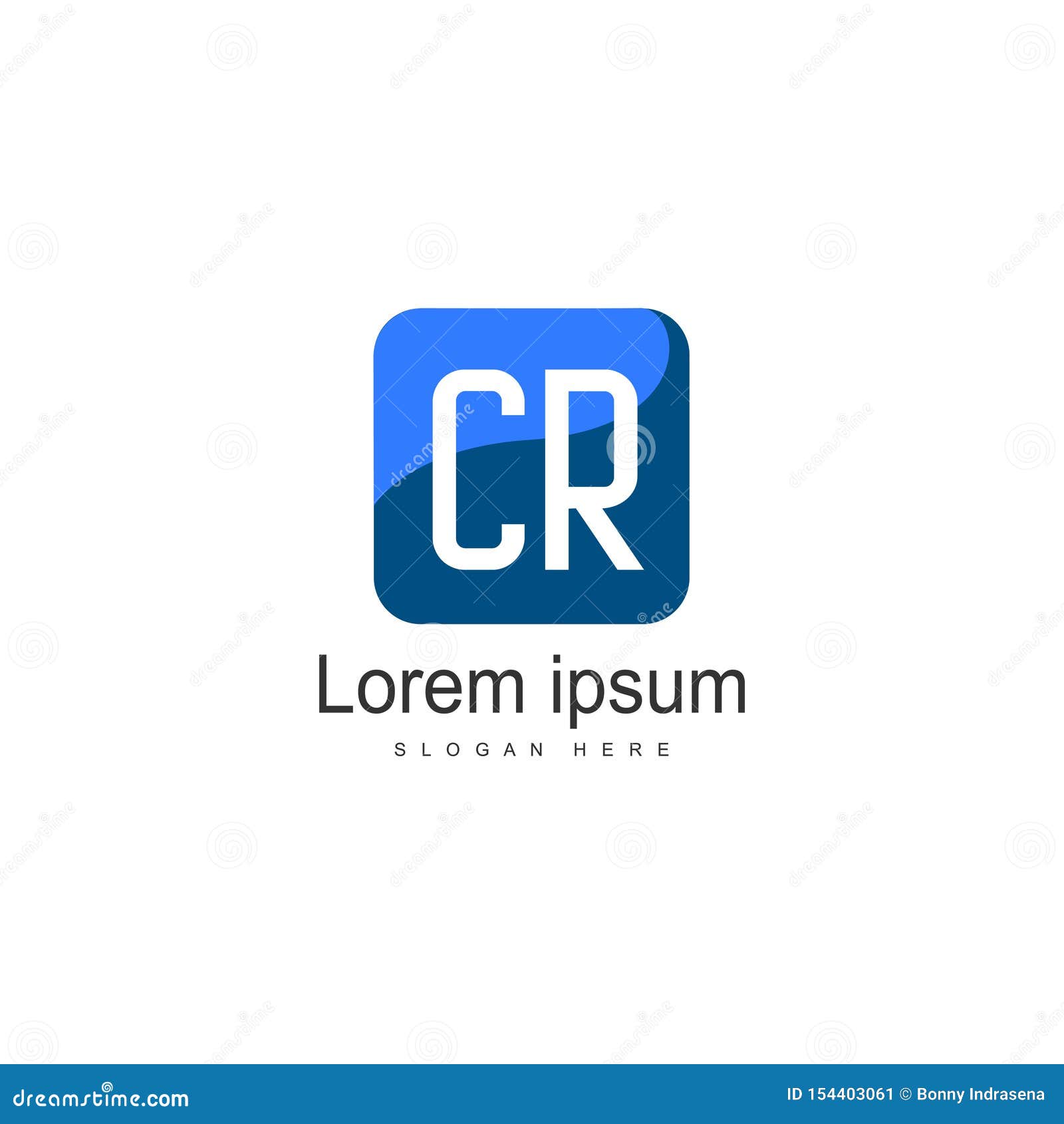 Initial CR Logo Template with Modern Frame. Minimalist CR Letter Logo ...