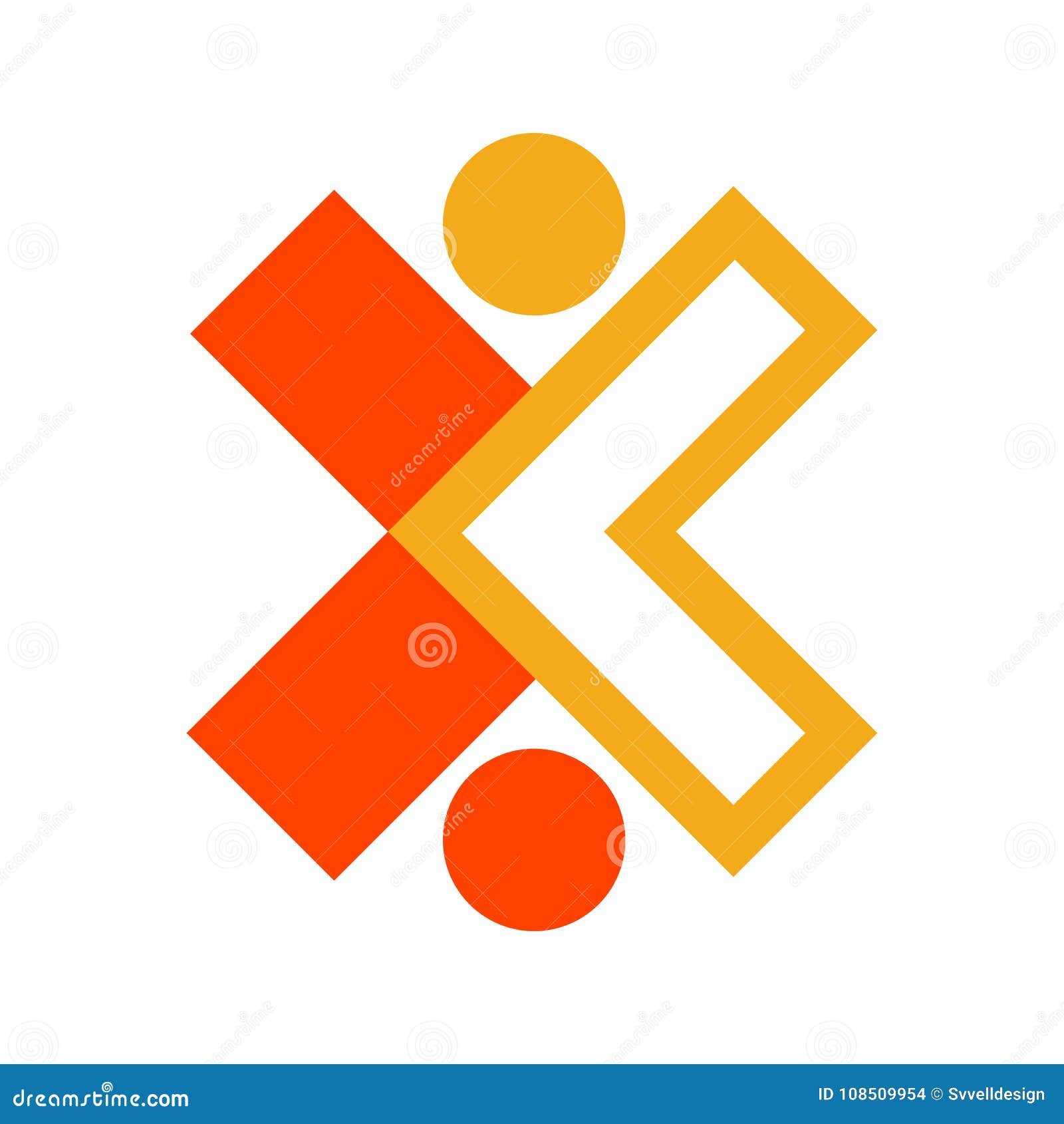Initial X Cross Symbol Vector Graphic Design Stock Vector ...