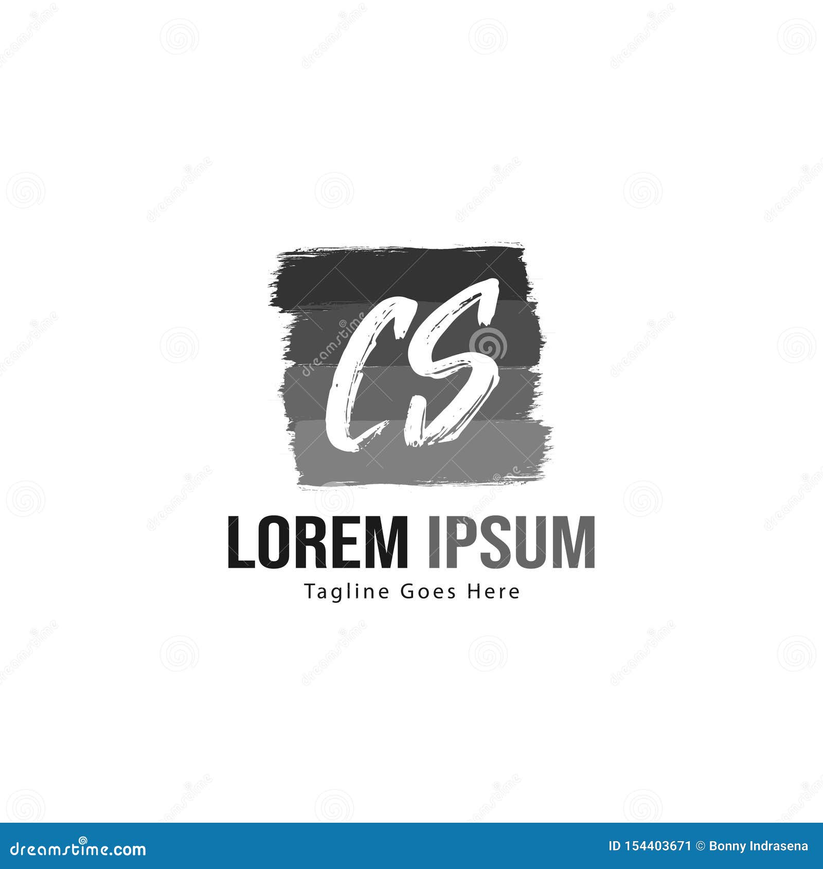 Initial CS Logo Template with Modern Frame. Minimalist CS Letter Logo ...