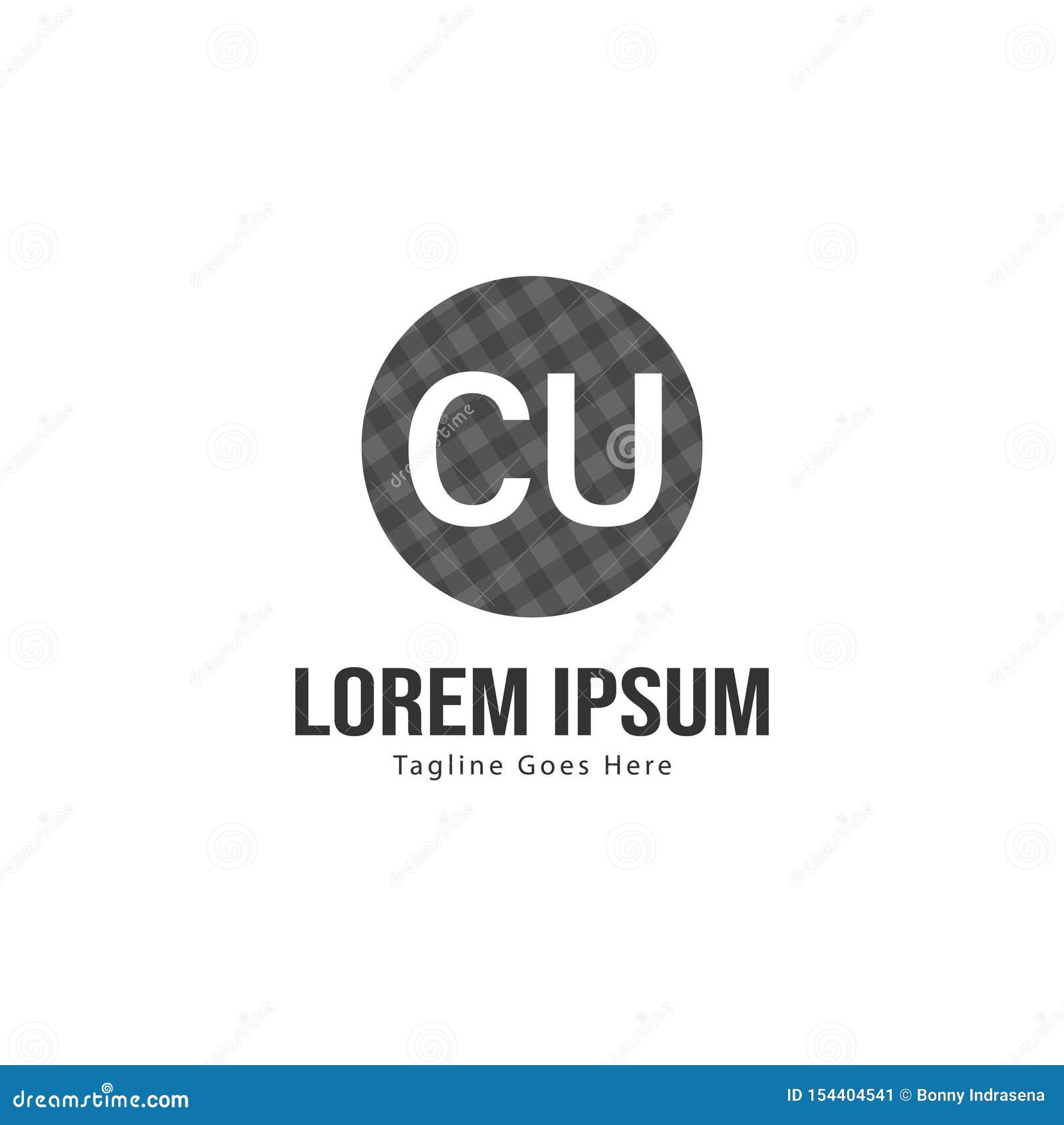 Initial CU Logo Template with Modern Frame. Minimalist CU Letter Logo ...