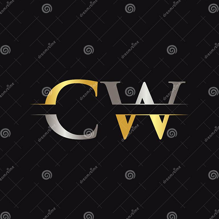 Initial CW Letter Logo with Creative Modern Business Typography Vector ...