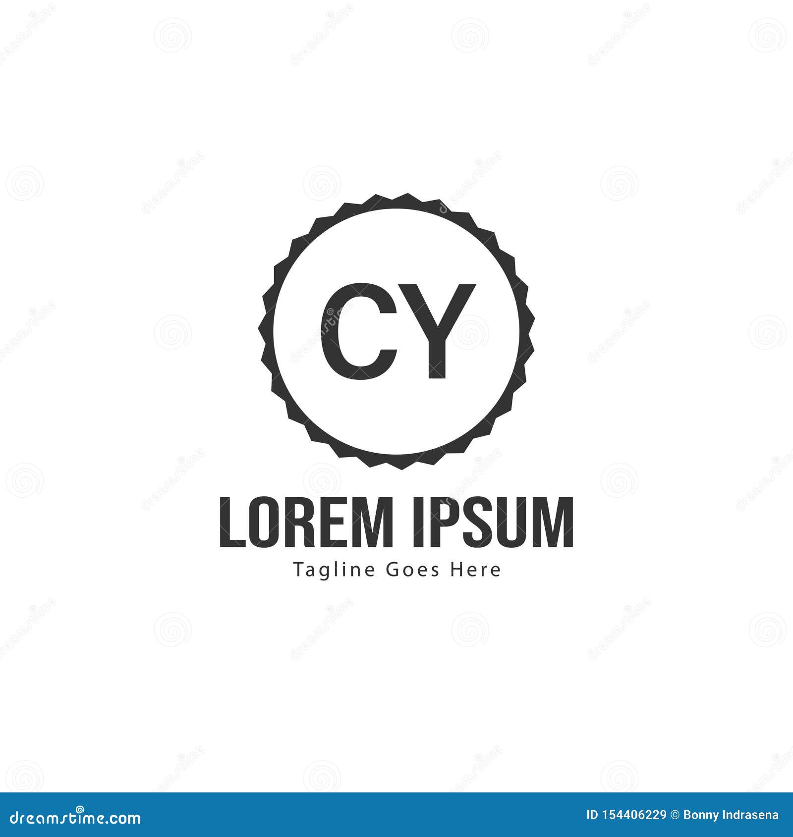 Initial CY Logo Template with Modern Frame. Minimalist CY Letter Logo ...