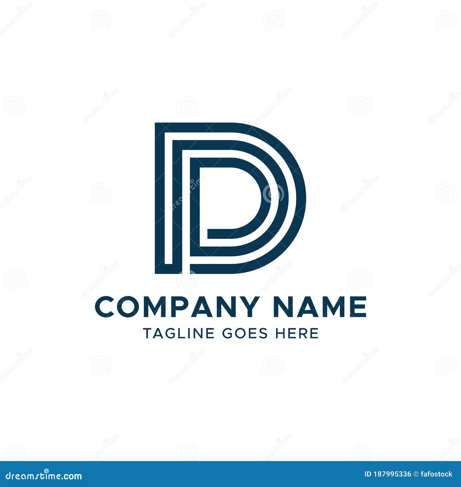 Initial D Letter Logo Design Template Stock Vector - Illustration of ...