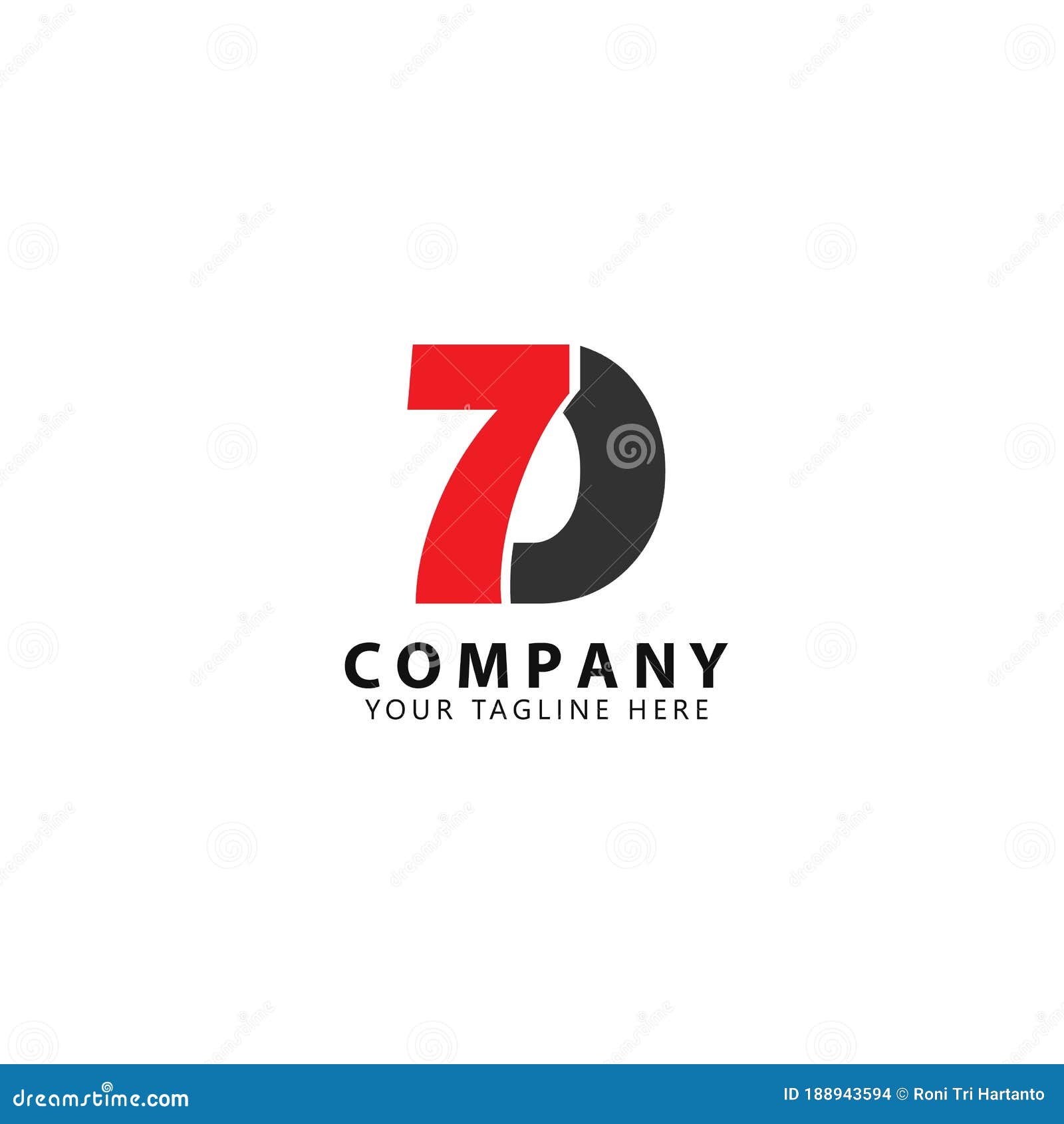 Initial 7D Logo Design Inspiration Stock Photo | CartoonDealer.com ...