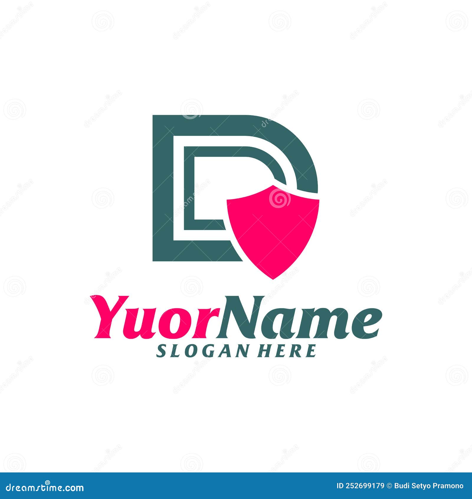 Initial D with Shield Logo Design Template. Letter D Logo Concept ...