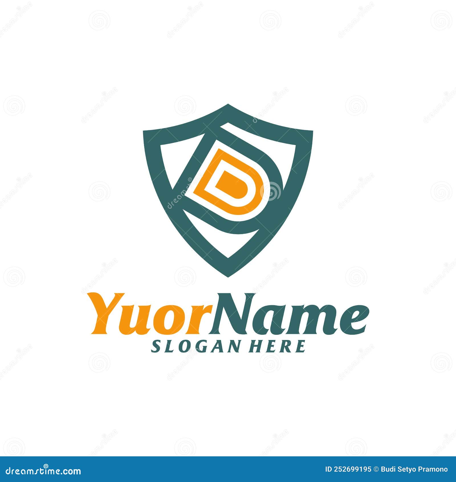 Initial D with Shield Logo Design Template. Letter D Logo Concept ...